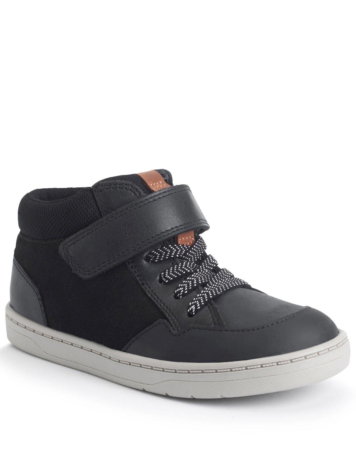 Start-rite Orbit Black Leather Nubuck Rip Tape Kids Causal Boots | Very