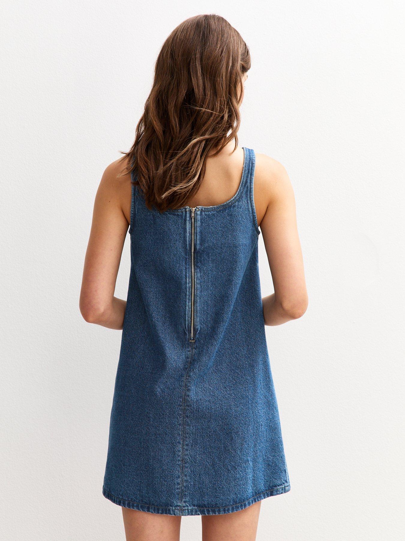 New Look Blue A Line Denim Dress | Very