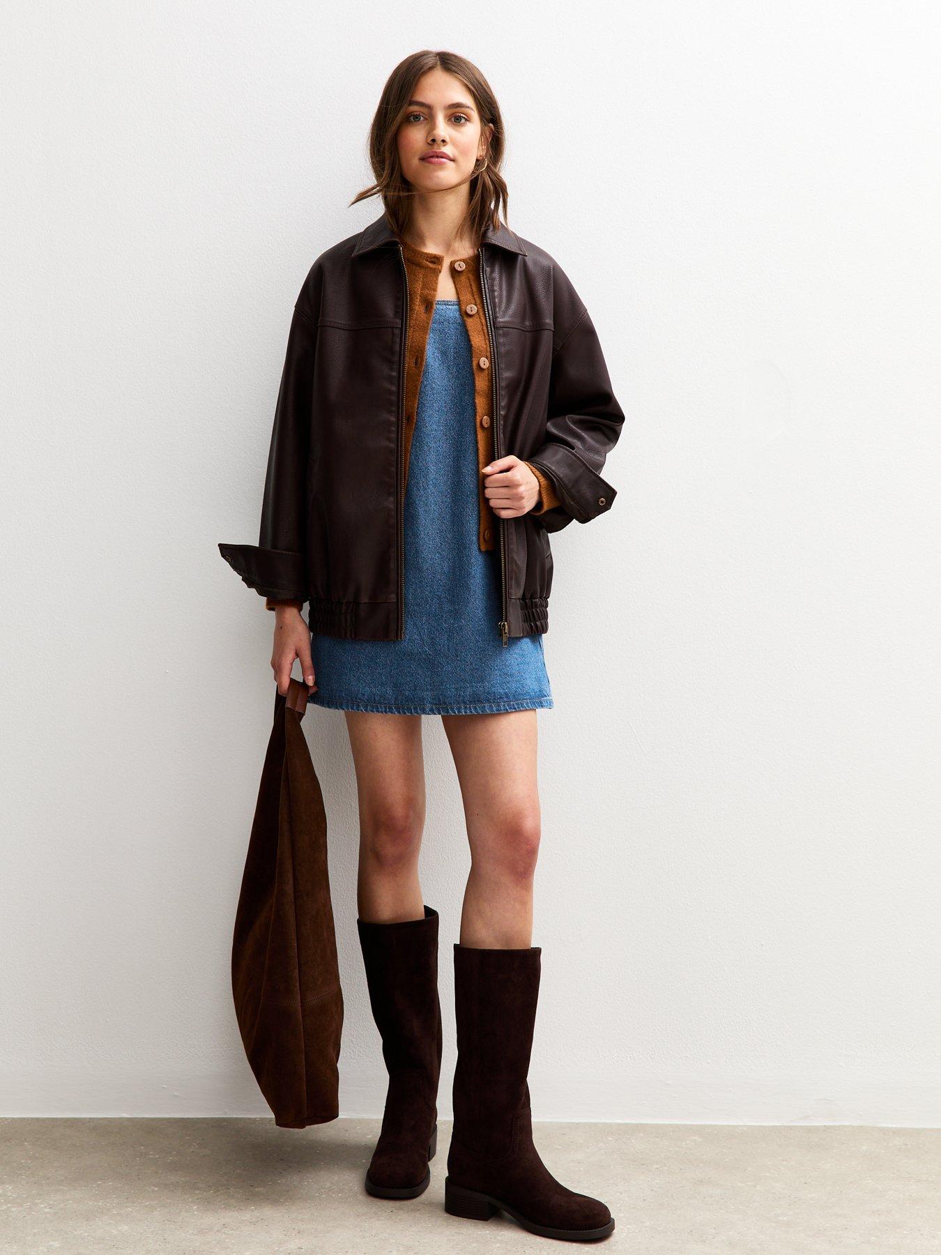 New Look Blue A Line Denim Dress | Very