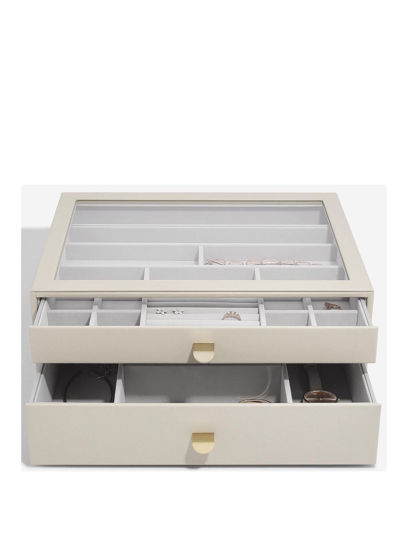 Stackers Oatmeal Supersize Jewellery Box - Set of 2 (with drawers) | Very