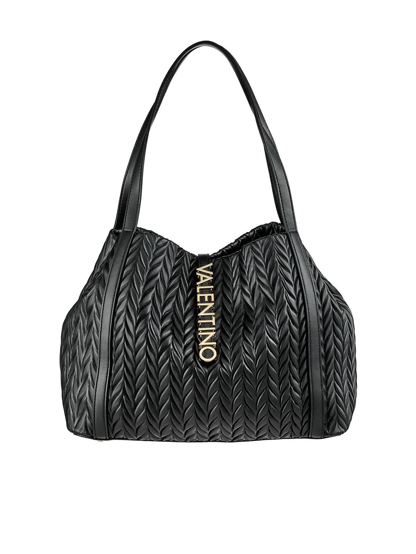 Valentino Fania Nero Quilted Chevron Shoulder Bag - Black | Very