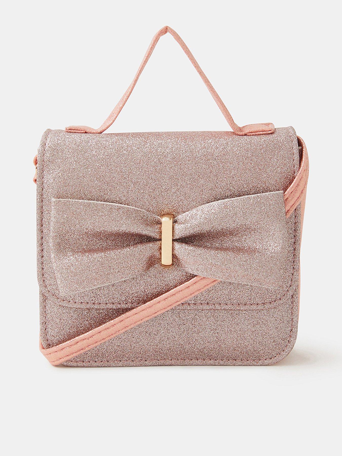 Accessorize Girls Glitter Party Bag - Pink | Very