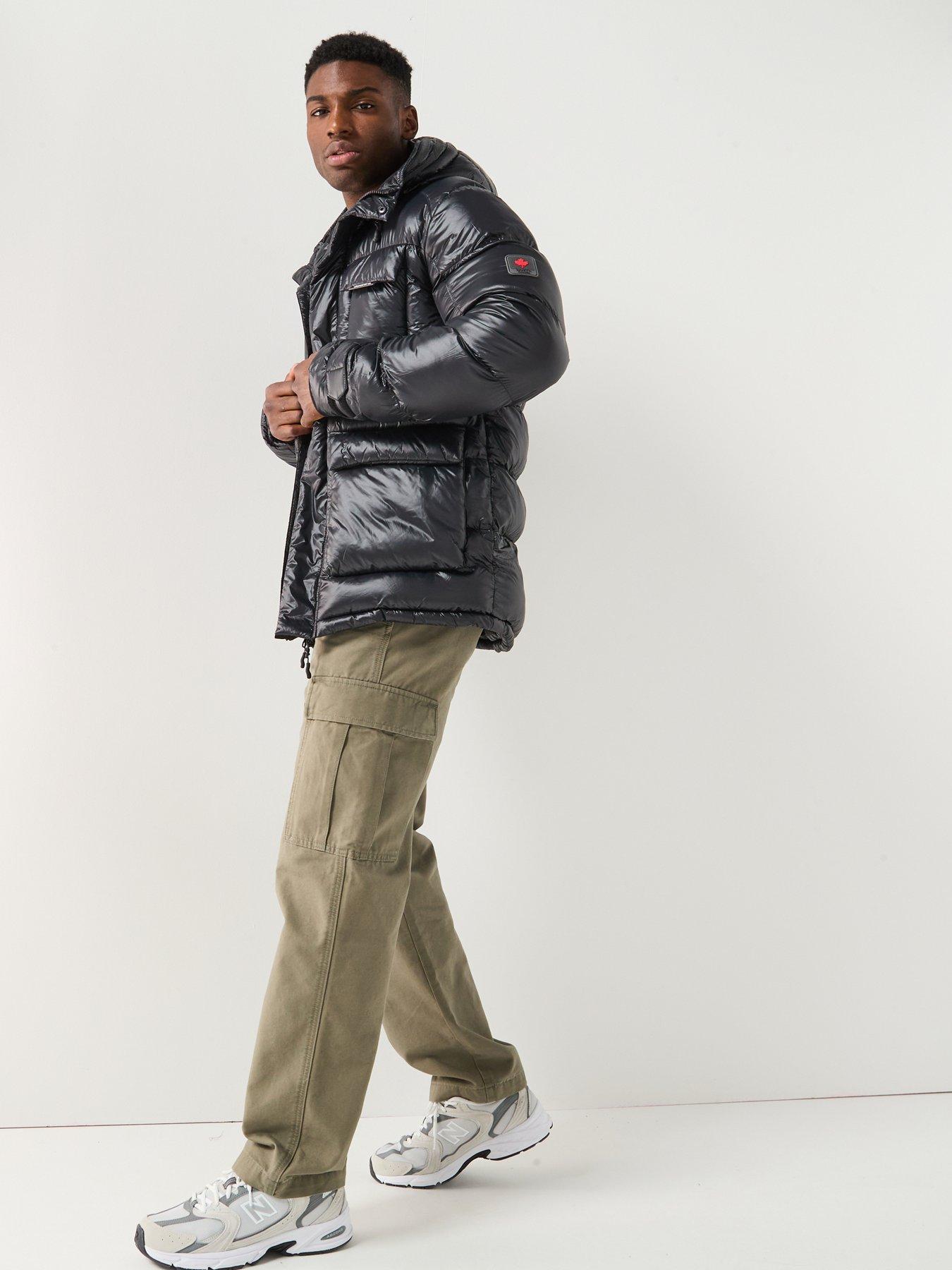 Zavetti Canada Onix Padded Shine Logo Parka Coat - Black | Very