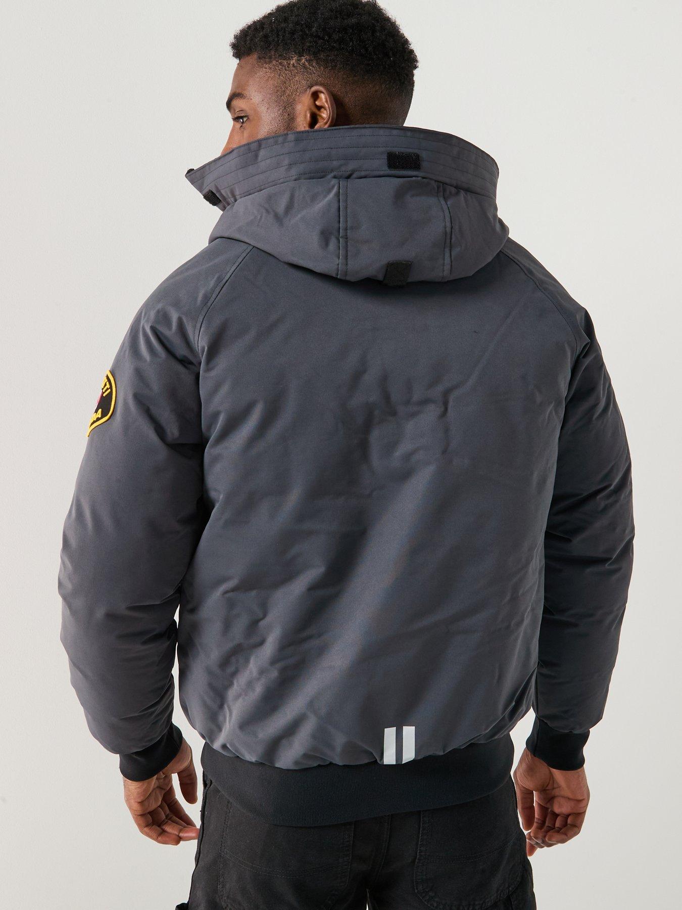 Zavetti Canada Abelli Hooded 2.0 Bomber Jacket - Dark Grey | Very