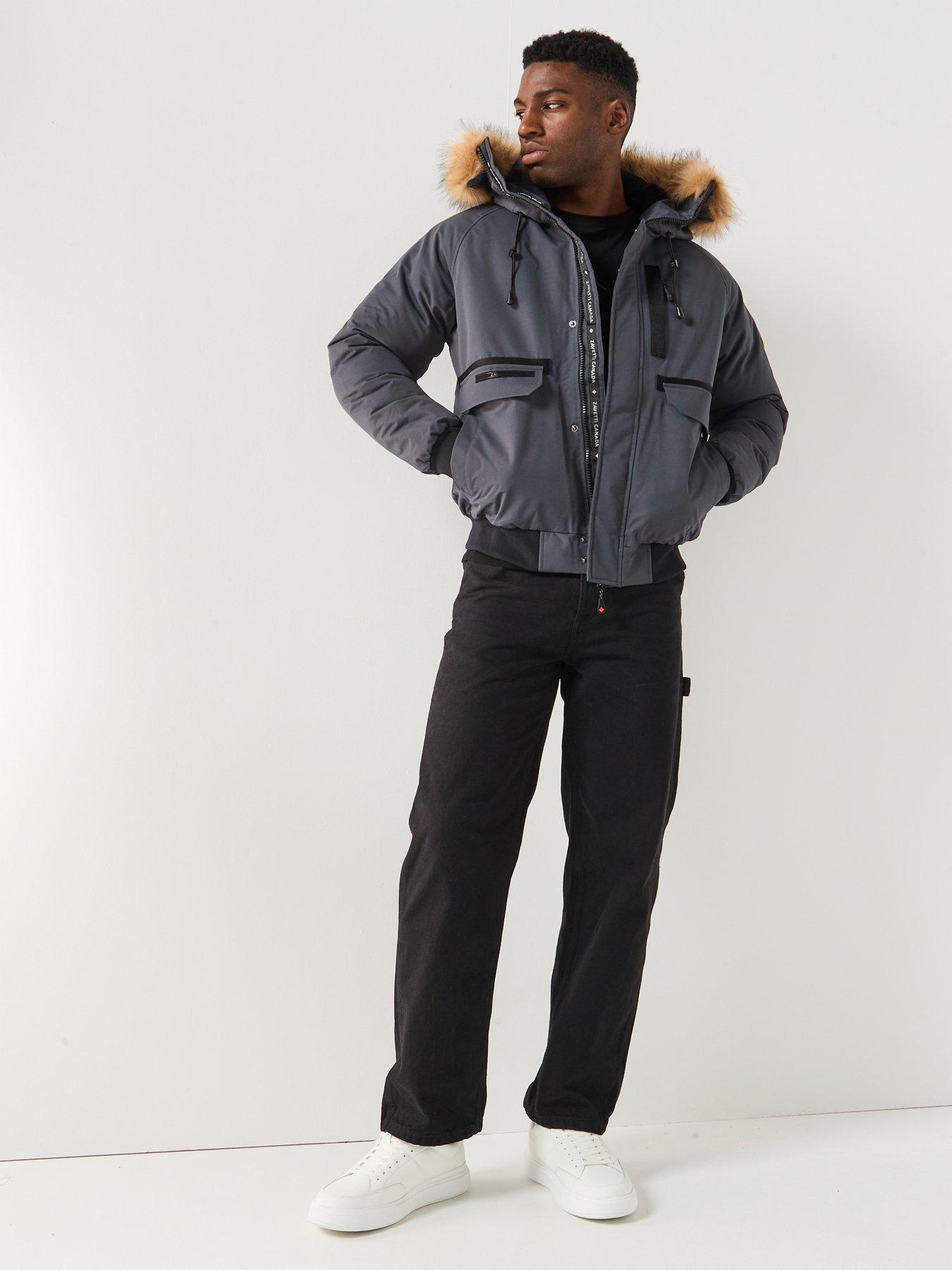Zavetti Canada Abelli Hooded 2.0 Bomber Jacket - Dark Grey | Very