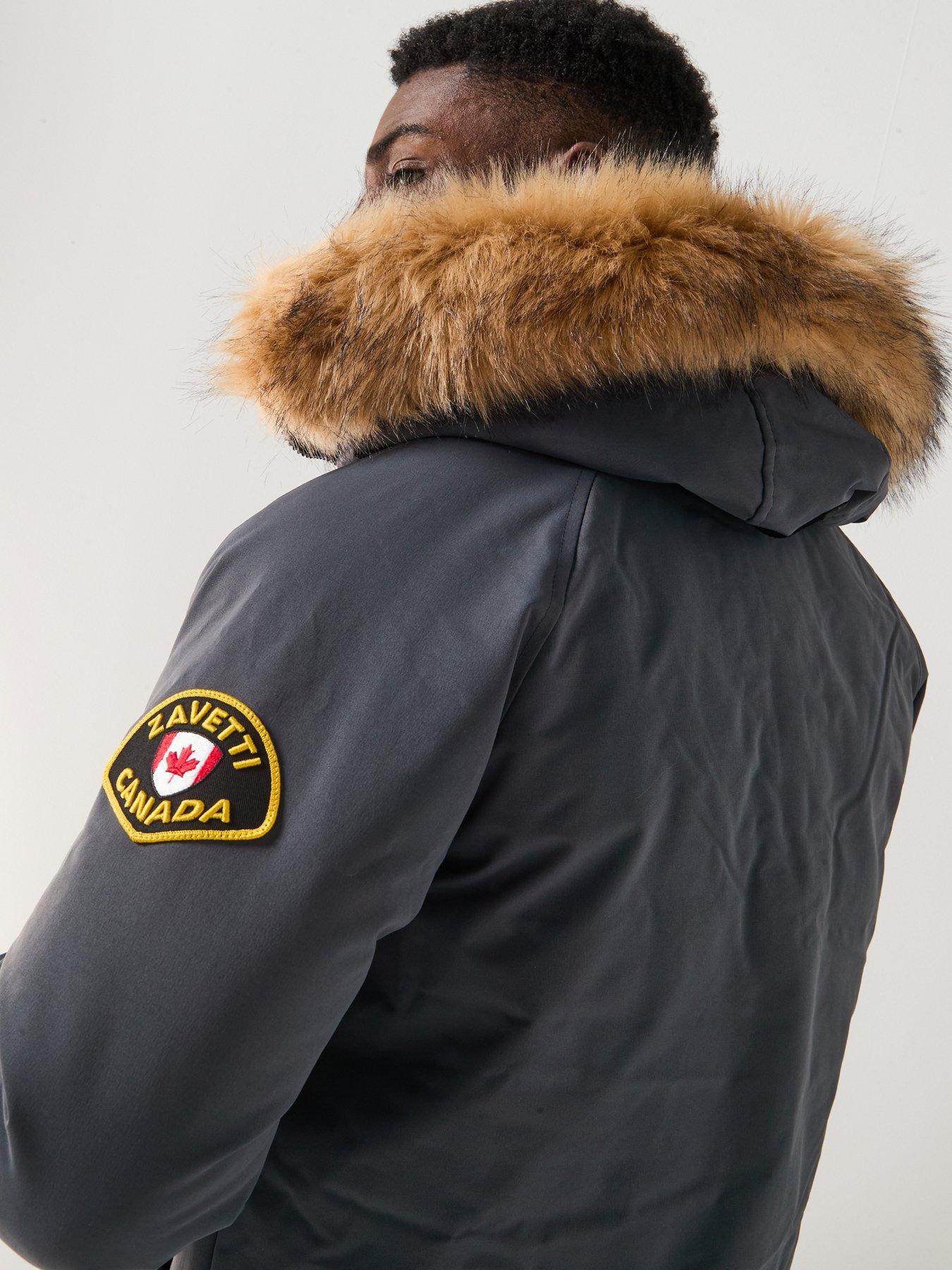 Zavetti Canada Abelli Hooded 2.0 Bomber Jacket - Dark Grey | Very