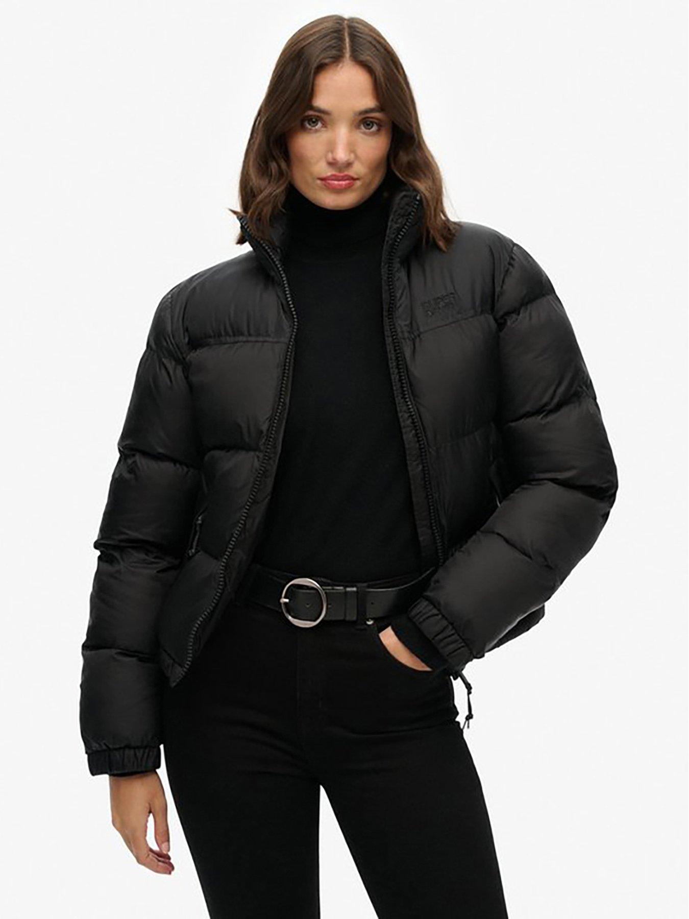 Superdry Padded Non Hooded Puffer Jacket - Black | Very