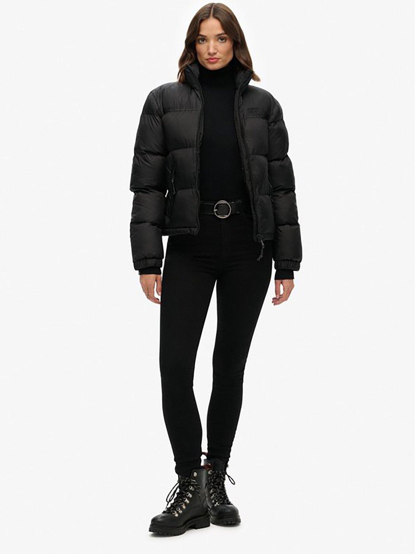Superdry Padded Non Hooded Puffer Jacket - Black | Very