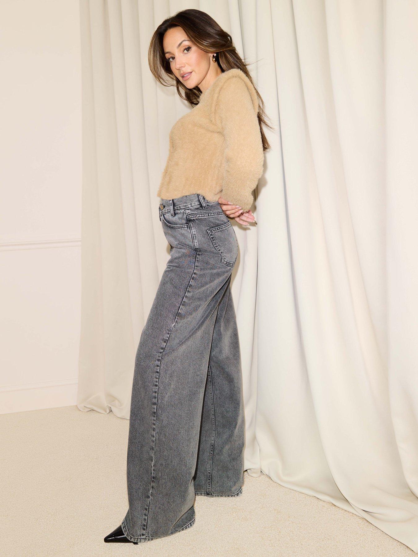 Michelle Keegan Asymmetric Jeans - Grey | Very