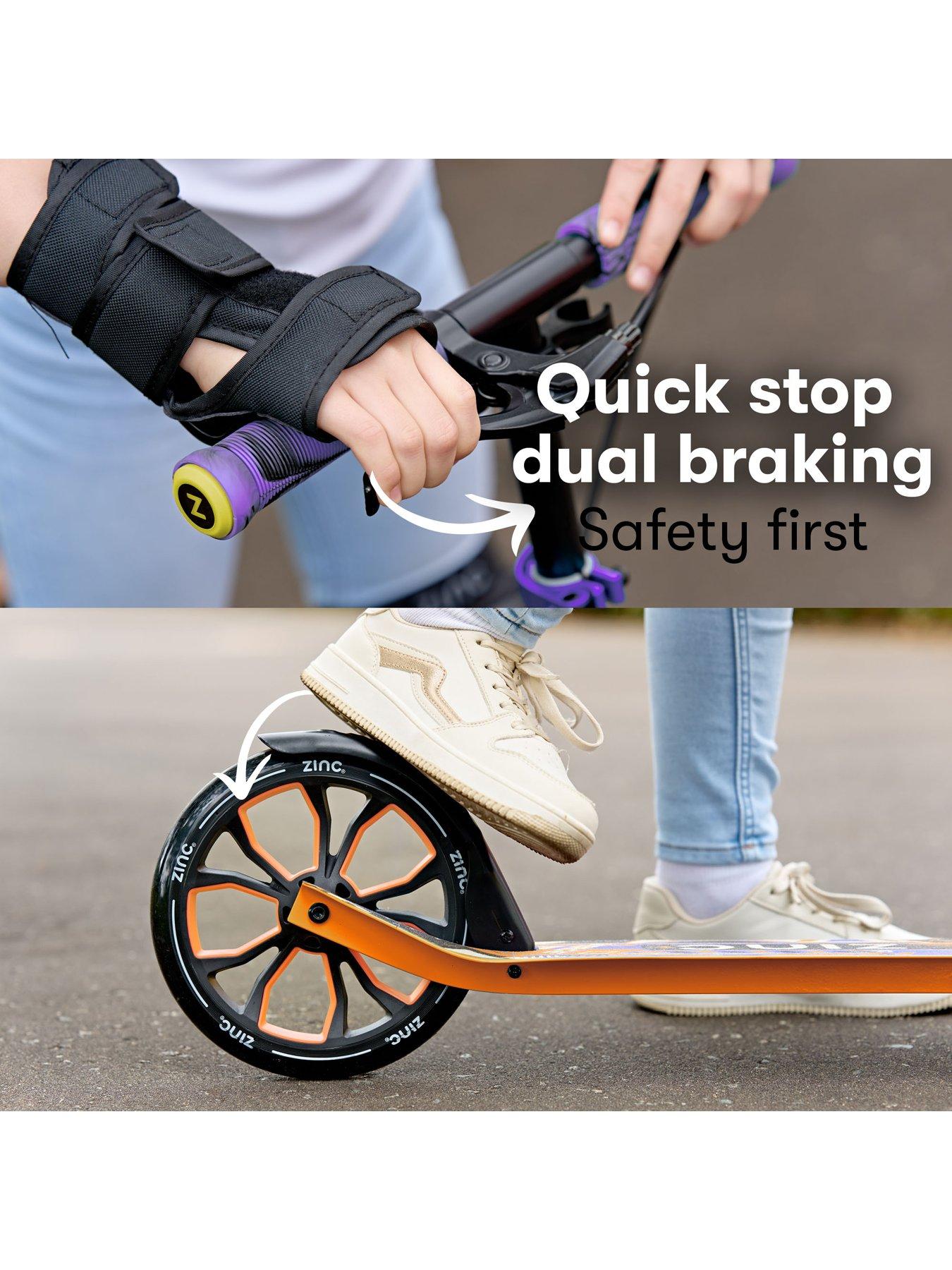 Zinc Big Wheeled Folding Verge Pro Scooter - Orange & Purple | Very