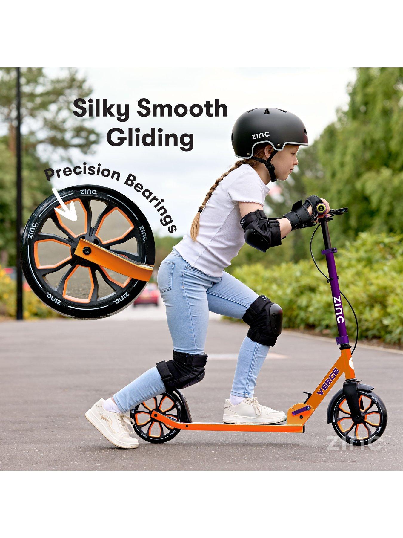 Zinc Big Wheeled Folding Verge Pro Scooter - Orange & Purple | Very