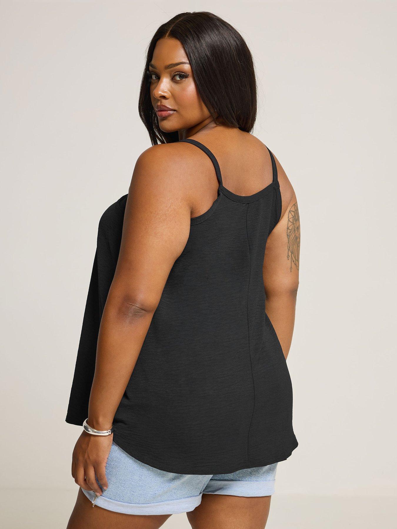 Yours Curve Cami Top - Black | Very