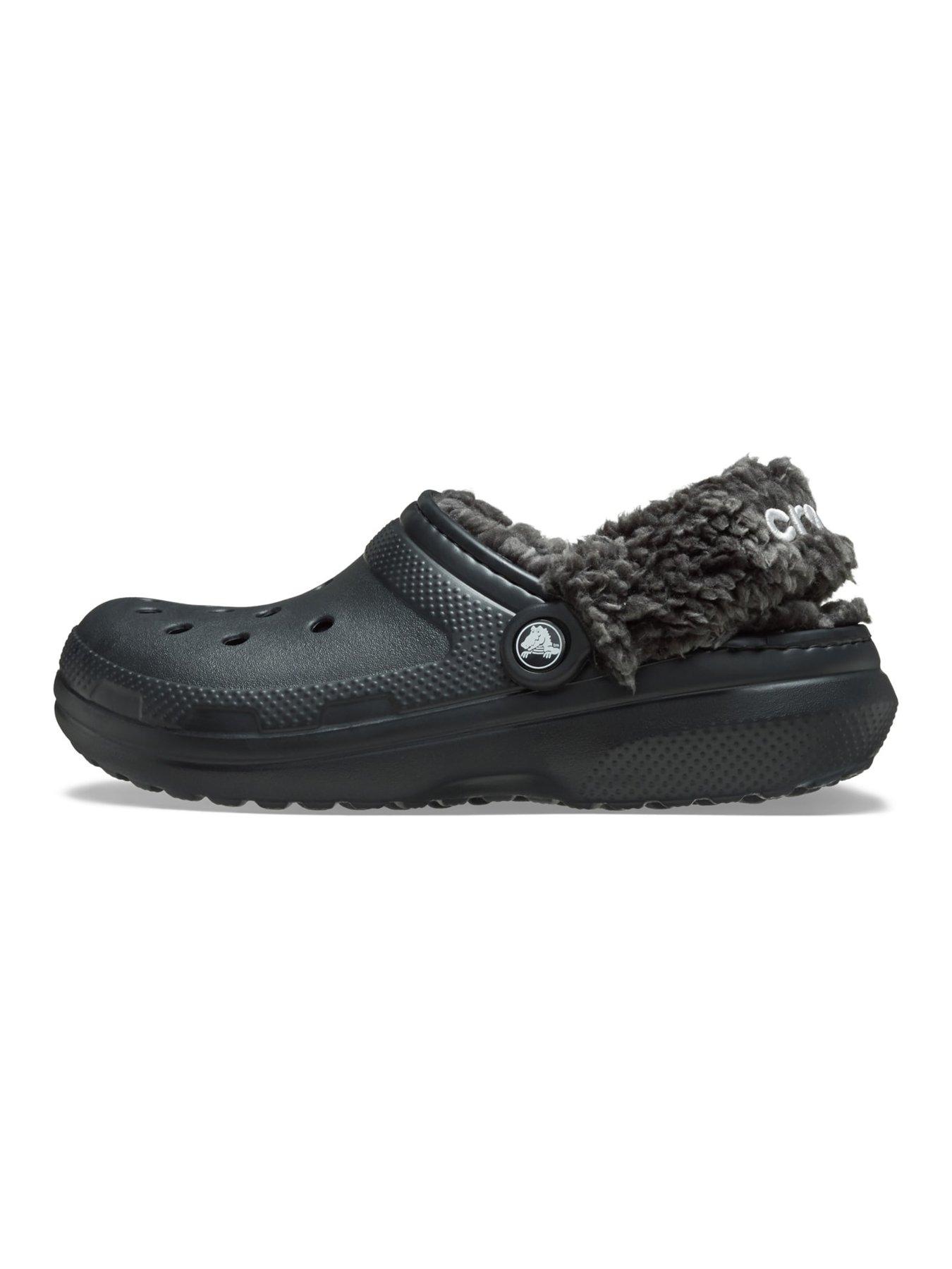 Crocs Men's Classic Fleece Lined Clog Slipper- Black | Very
