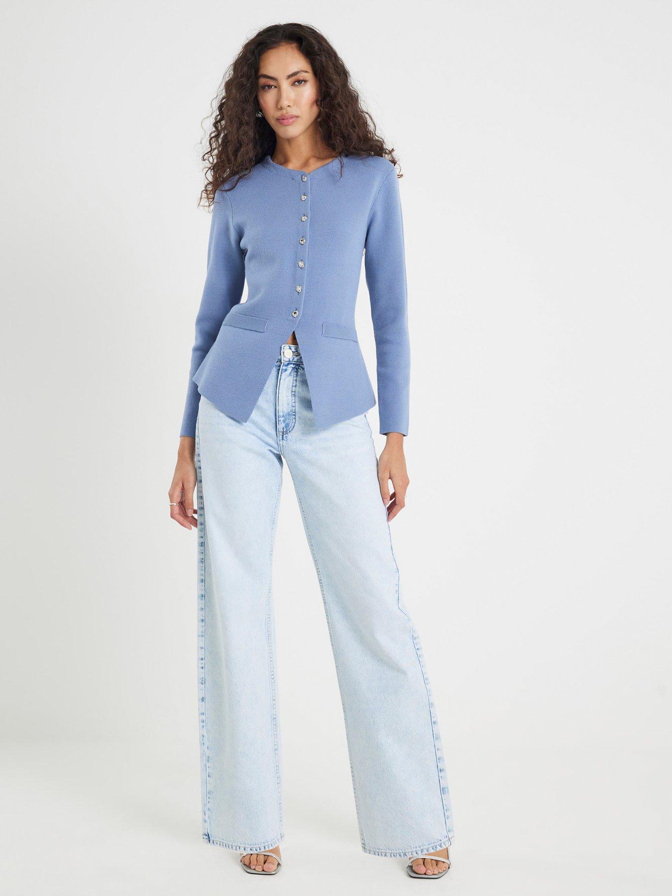 River Island Button Up Cardigan - Blue | Very