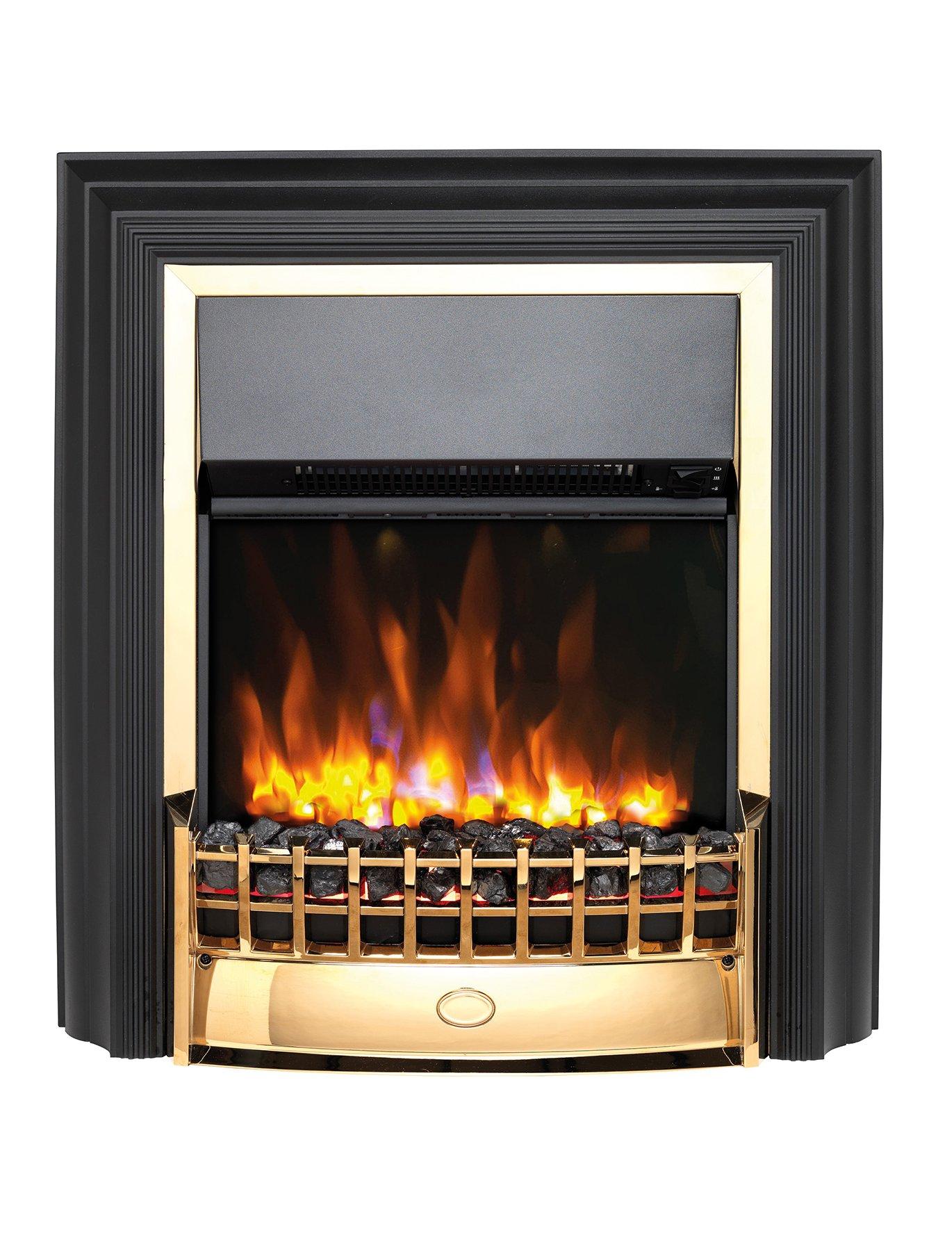 Dimplex Cheriton Deluxe Brass Optiflame Freestanding Fire | Very