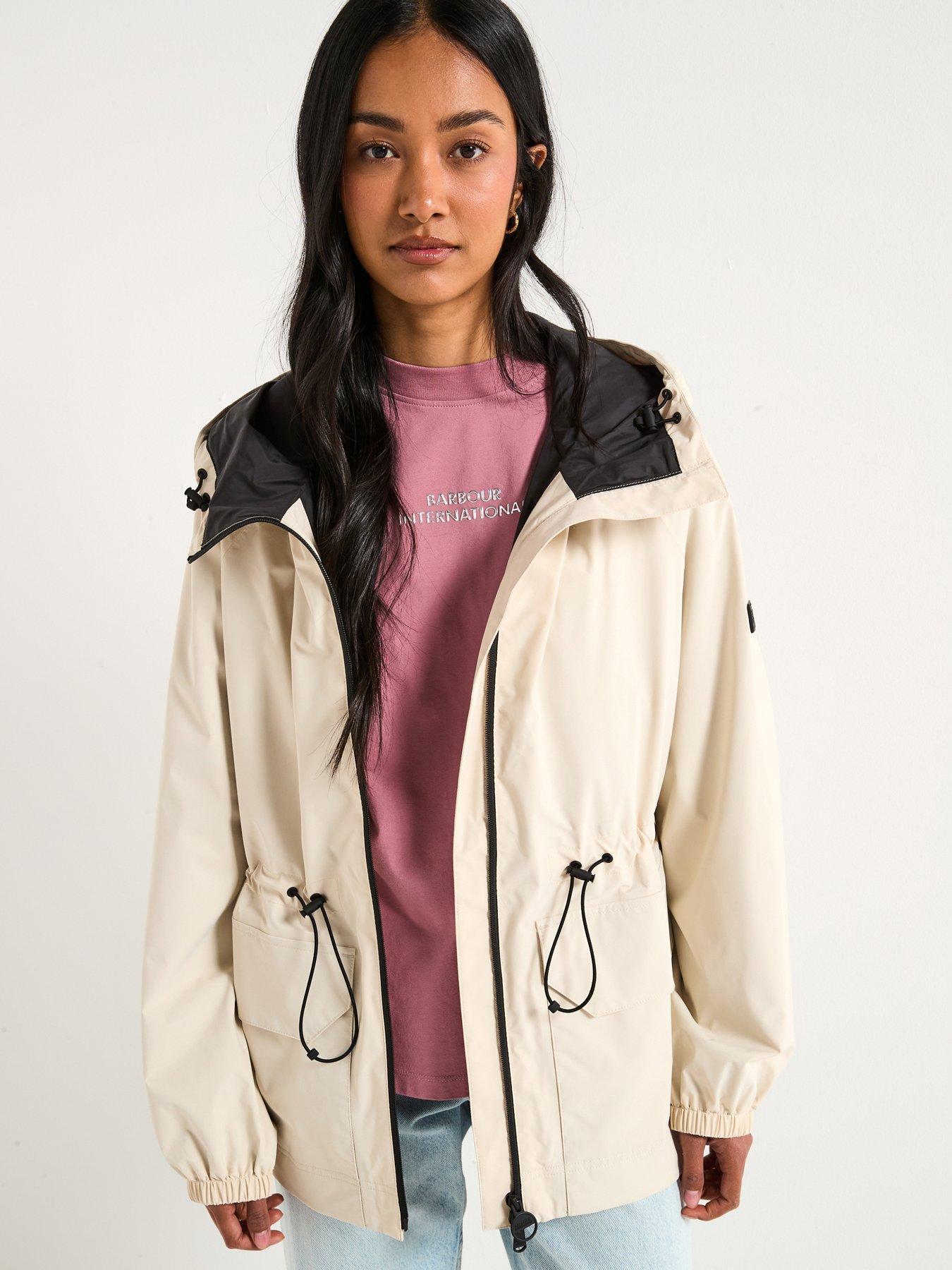 Barbour International Montgomery Waterproof Jacket - Off White | Very