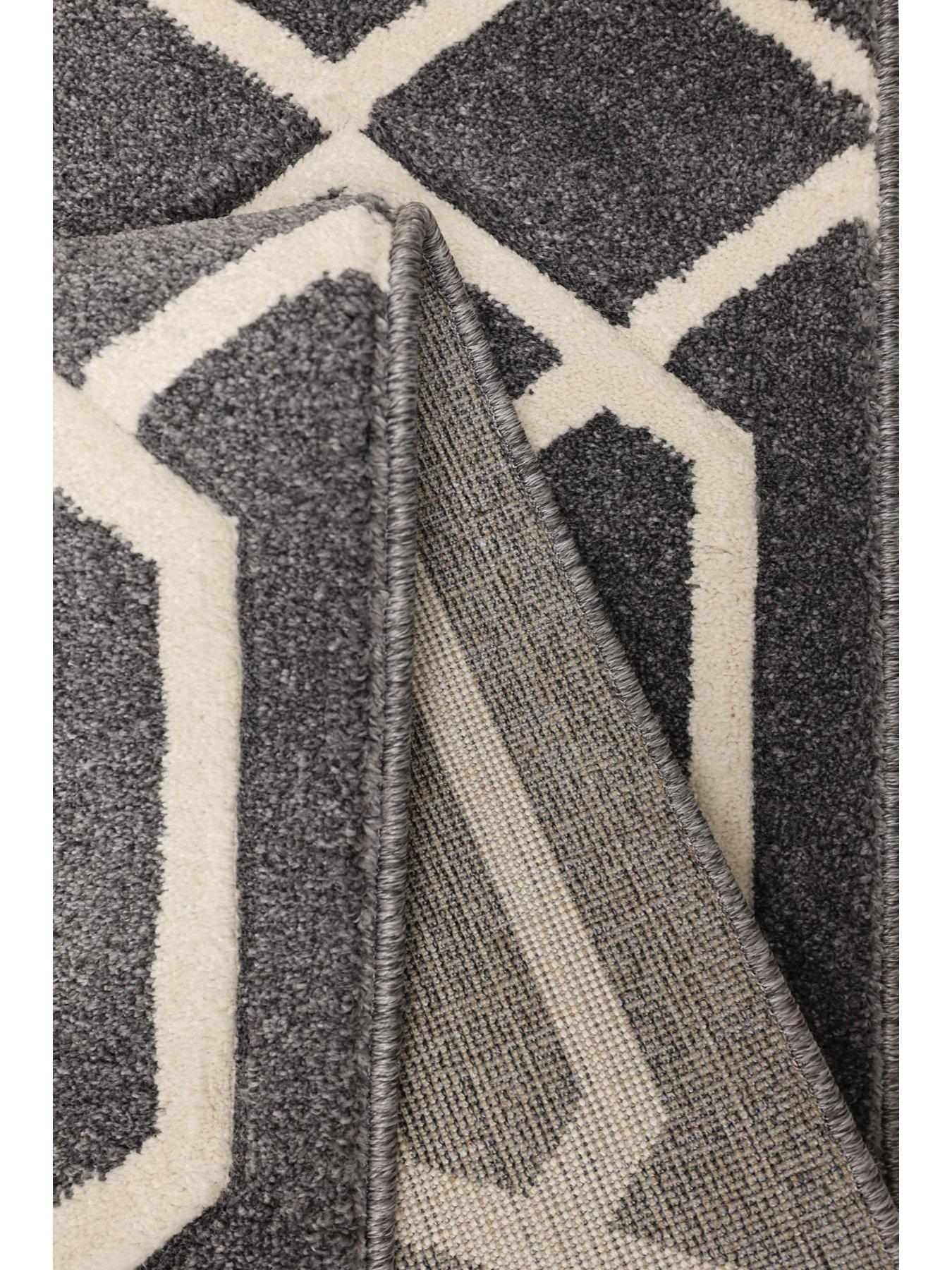 Very Home Newport Lattice Grey Rug | Very