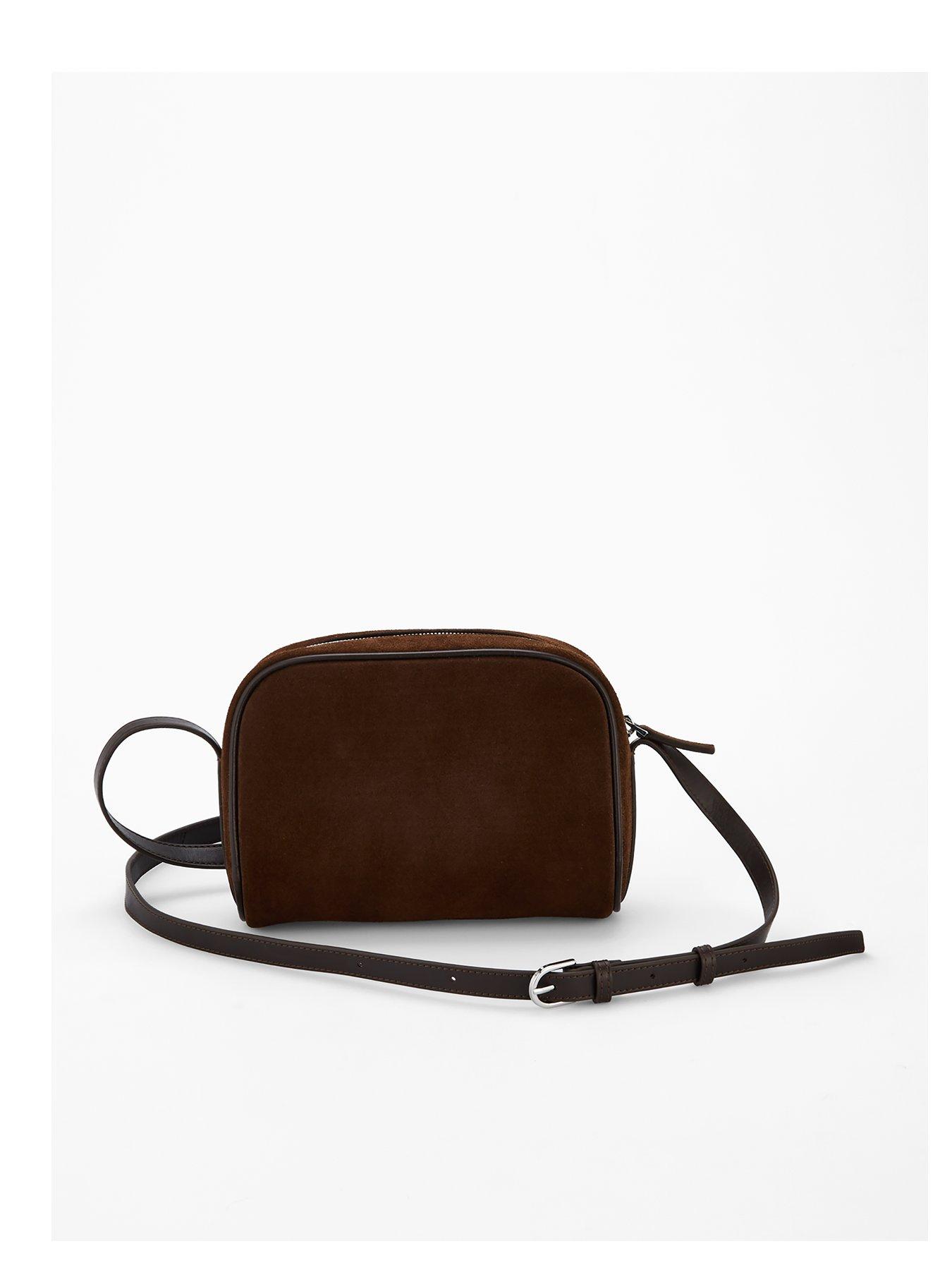 Mango Suede Crossbody Bag - Brown | Very