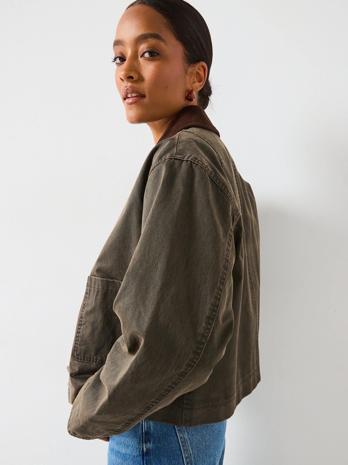 Mango Wax Style Jacket - Green | Very