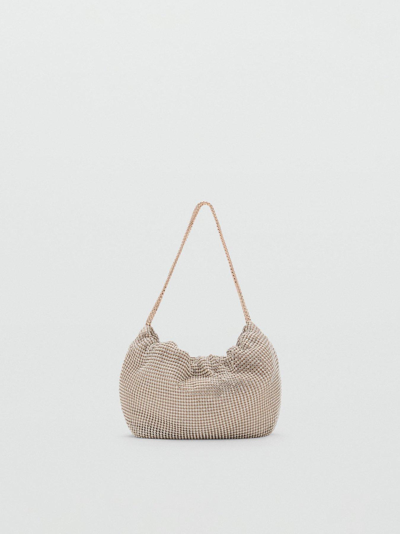 Mango Rhinestone Shoulder Bag - Gold | Very
