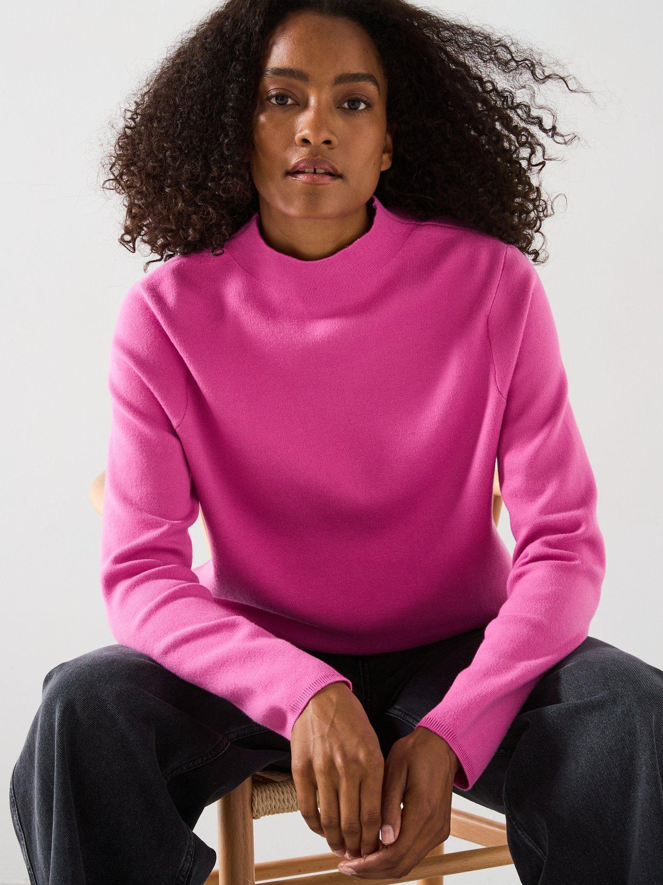 Mango High Neck Sweater - Pink | Very