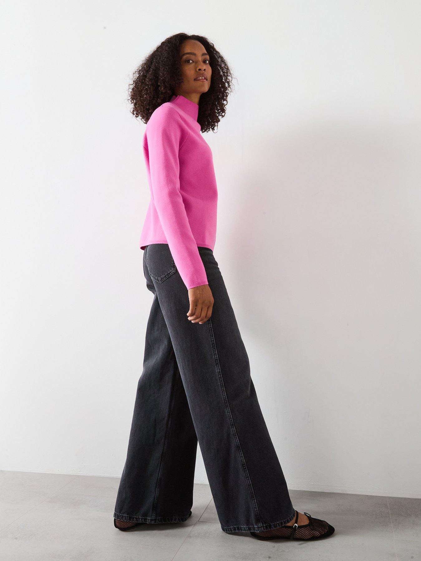 Mango High Neck Sweater - Pink | Very