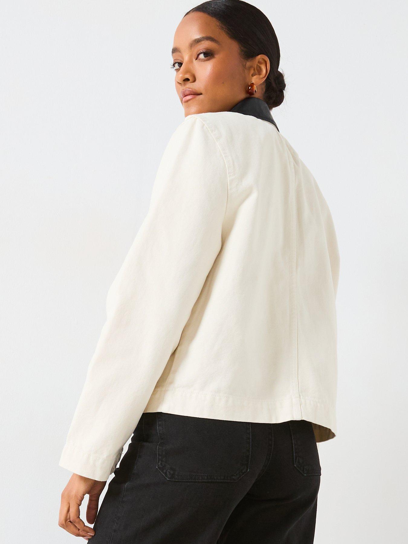 Mango Utility Barn Jacket - Cream | Very