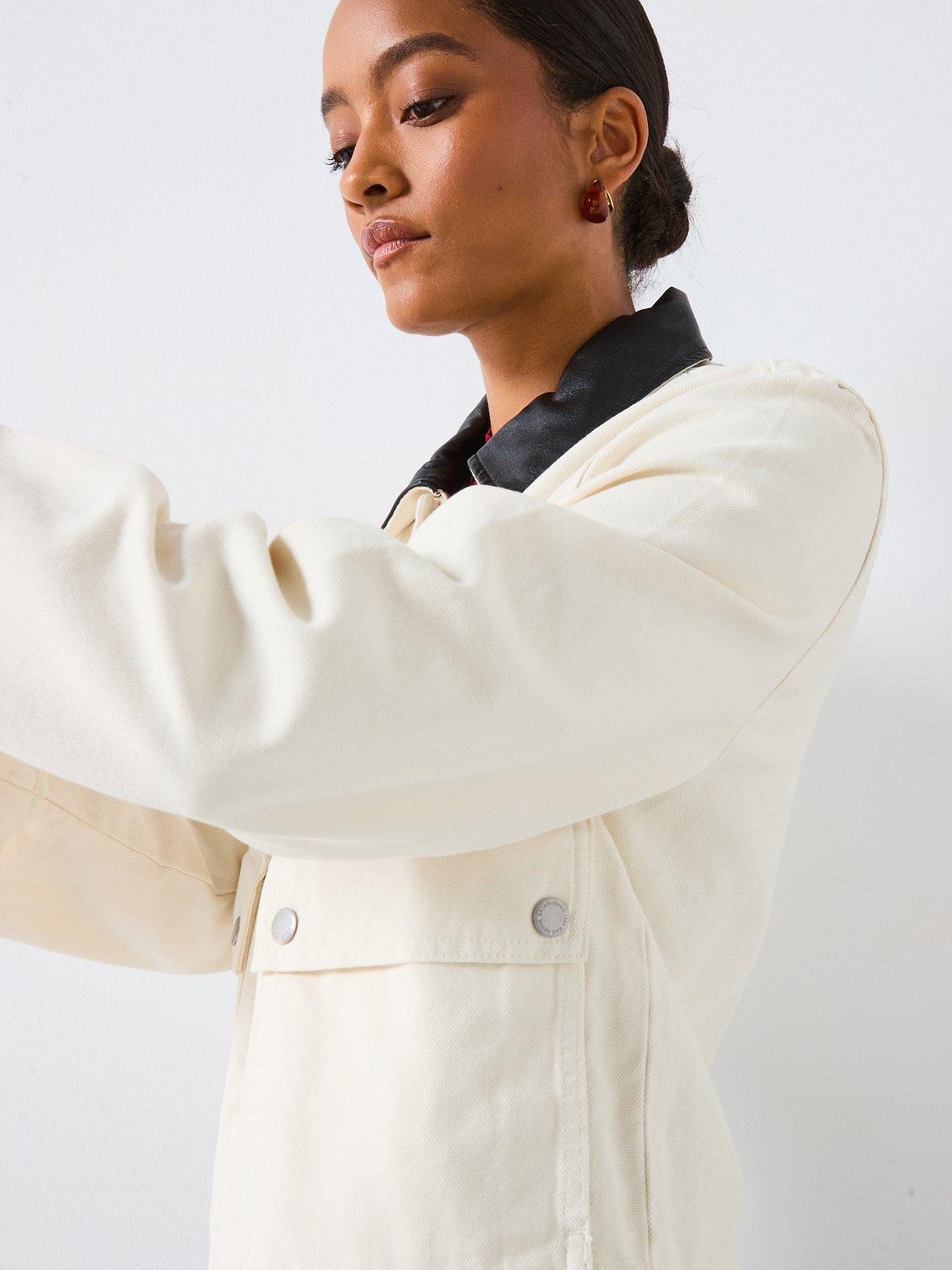 Mango Utility Barn Jacket - Cream | Very