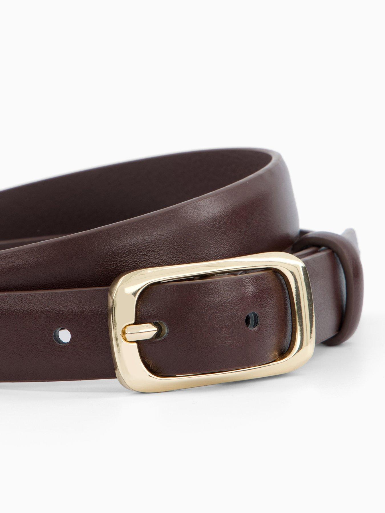 Mango Rectangular Buckle Belt - Brown | Very