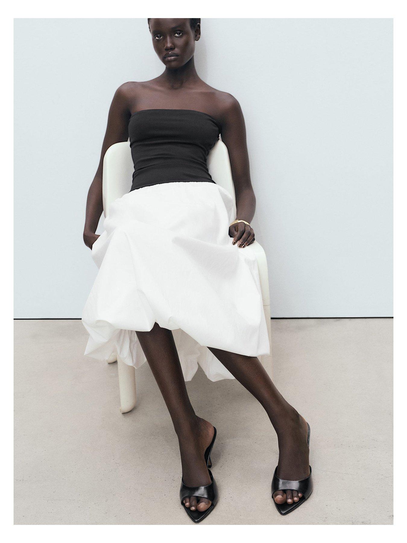 Mango Pointed Heel Sandals - Black | Very