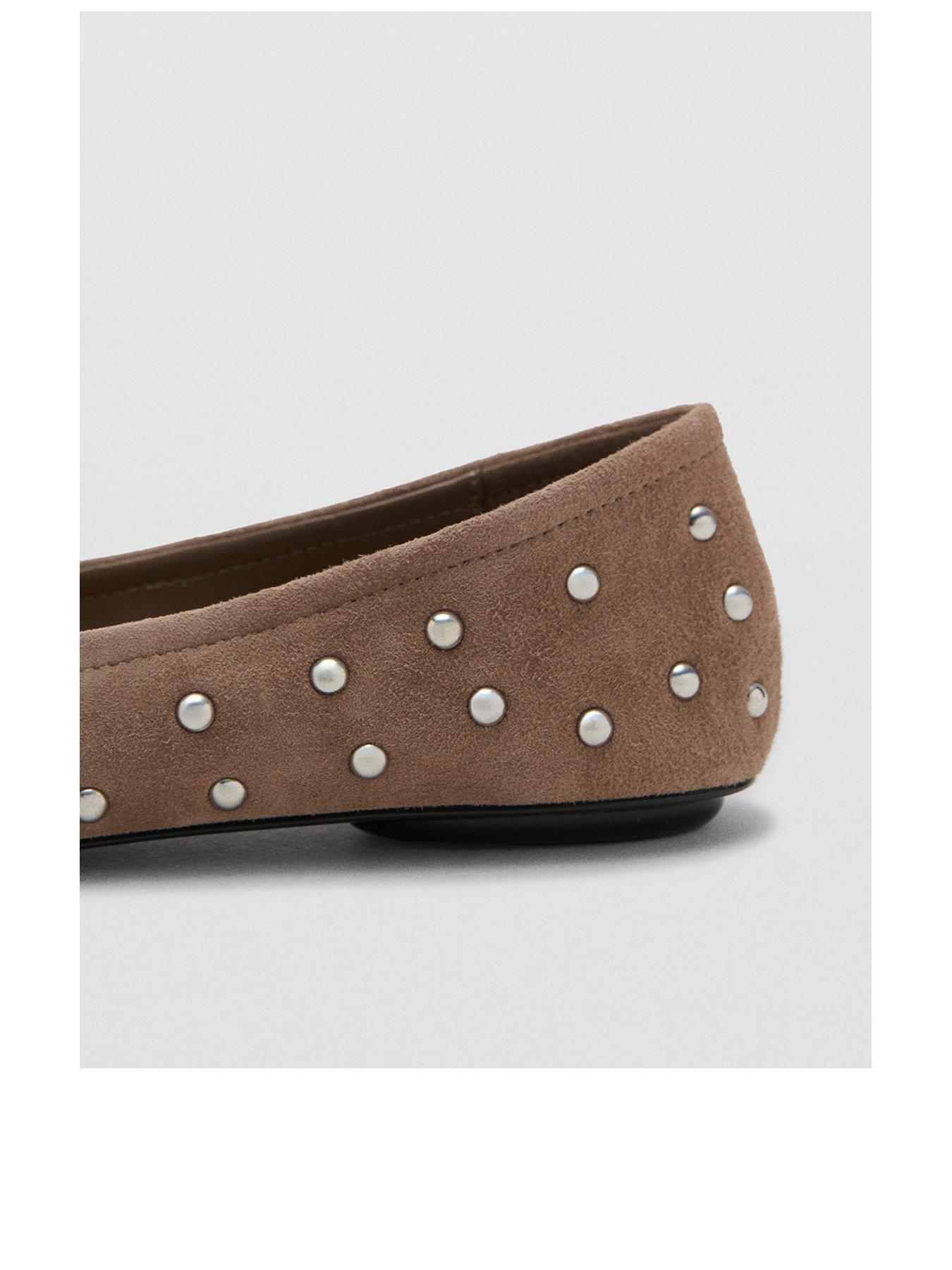 Mango Studded Leather Ballet Flats | Very