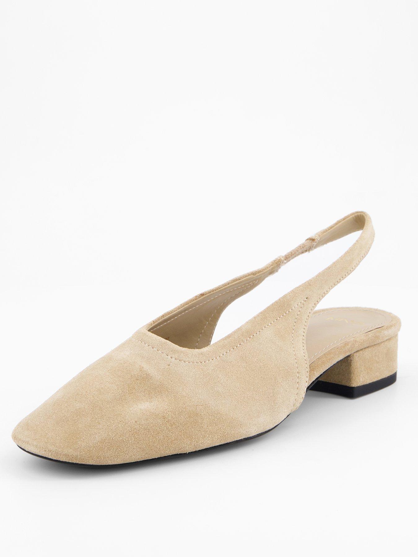 Mango Suede Heeled Shoes - Beige | Very