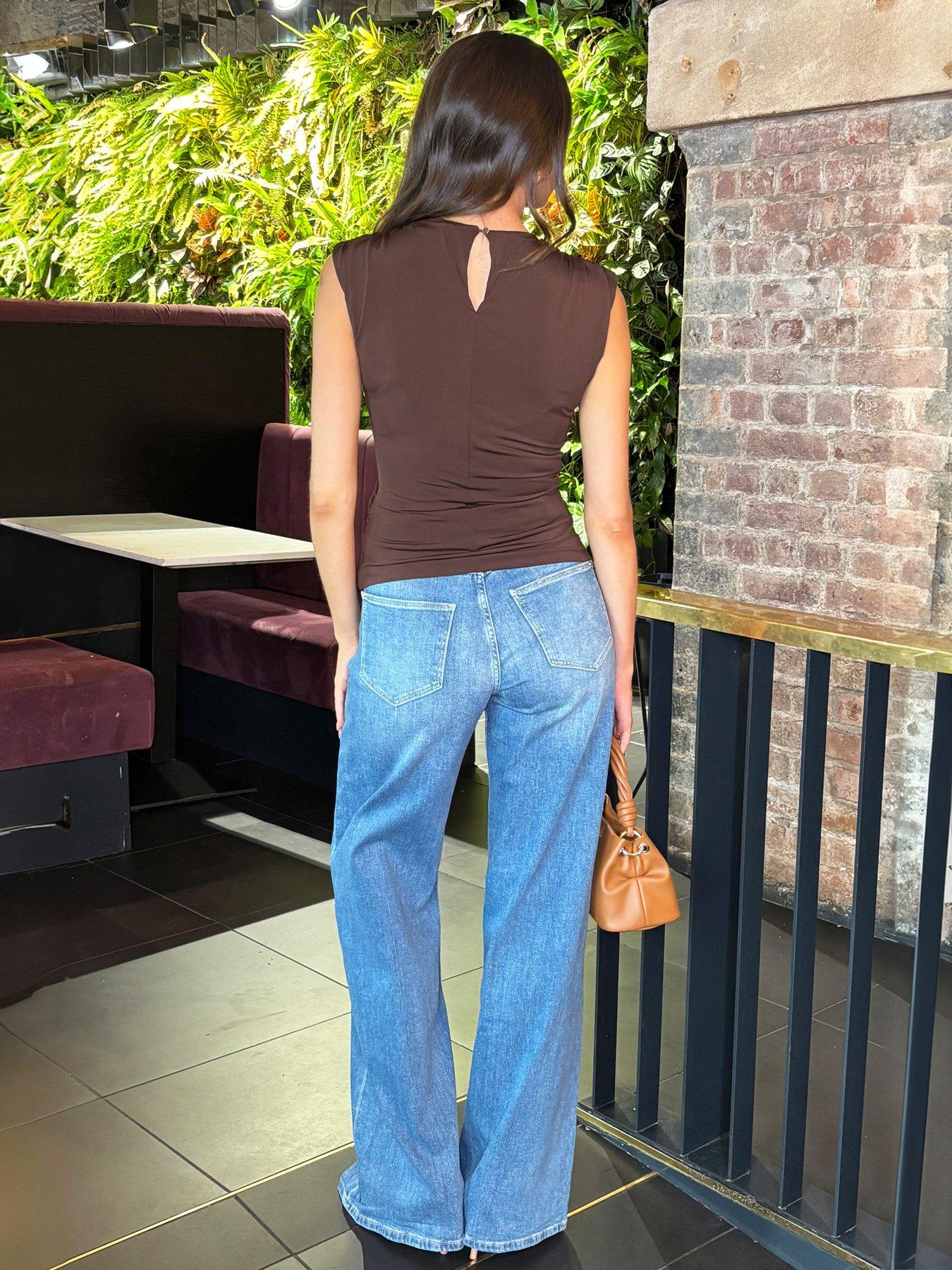 AX Paris Chocolate Draped Front Top - Brown | Very