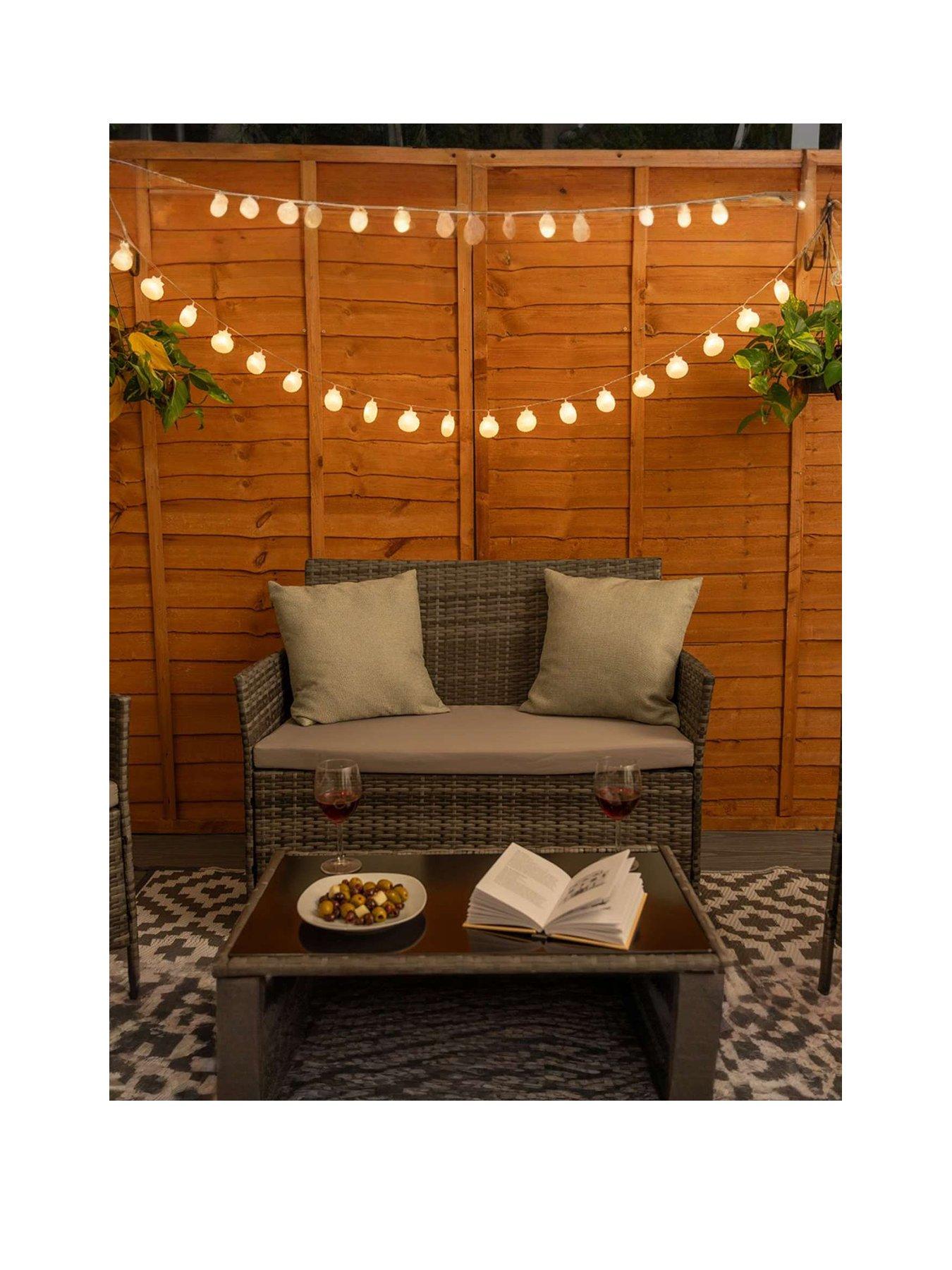 ValueLights White Seashell LED Solar String Lights - Set of 20 | Very
