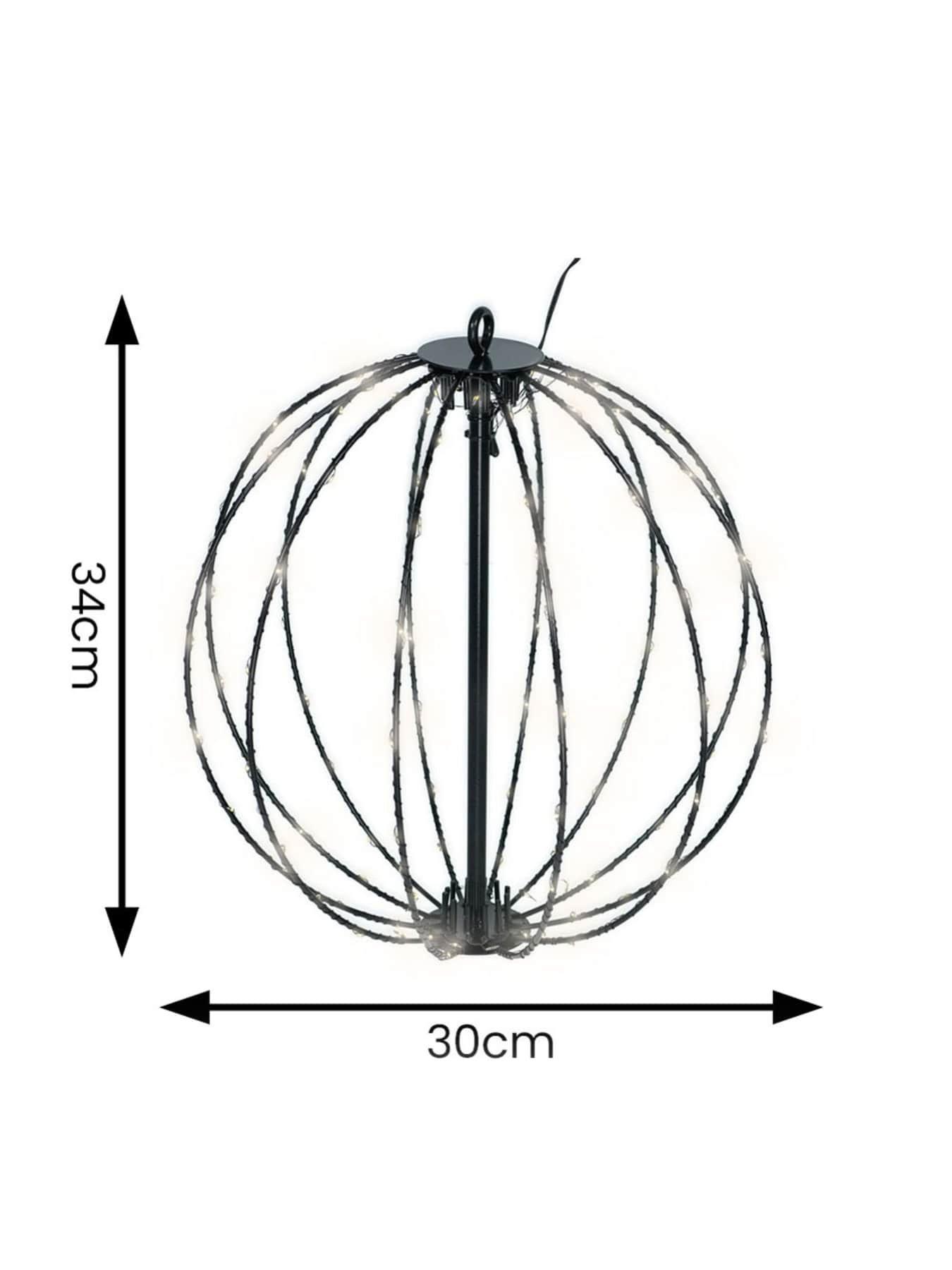 ValueLights Black Metal Wire Solar Powered Hanging Fairy Light Lantern ...