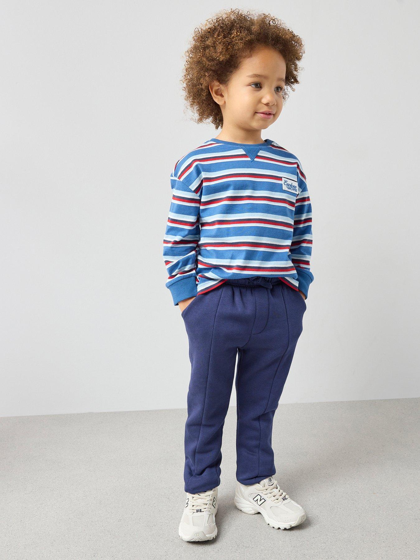 The Very Collection Boys Drop Shoulder Long Sleeve Stripe T-shirt ...