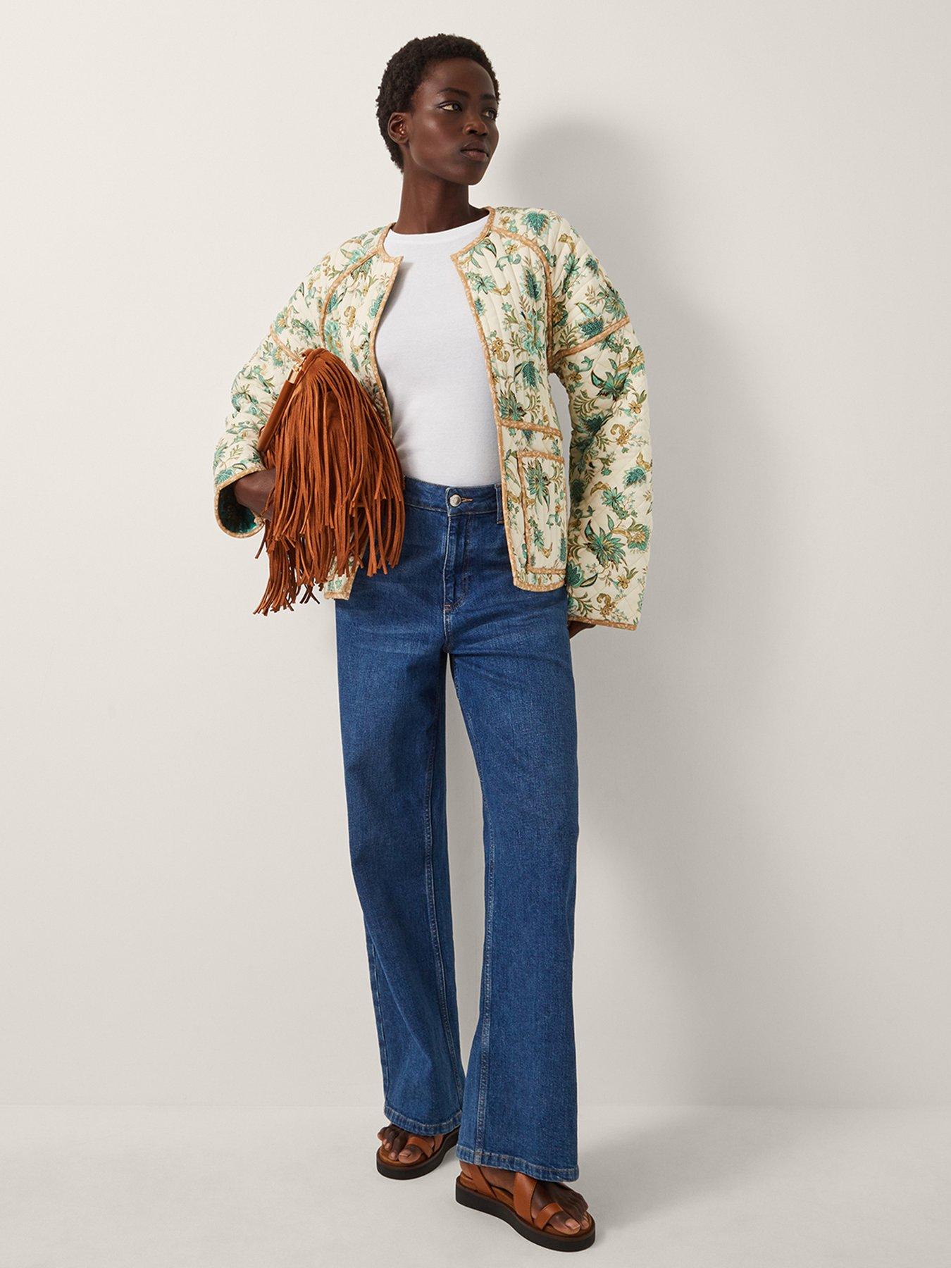 Monsoon Saoirse Print Jacket - Cream | Very