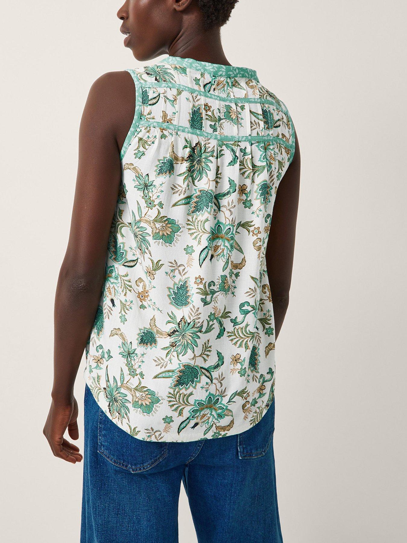 Monsoon Saoirse Print Top - Cream | Very