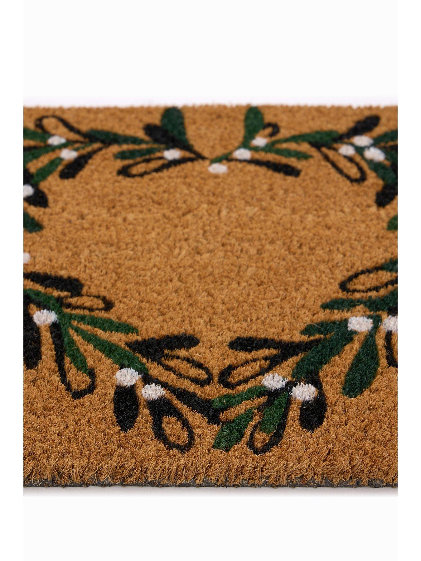 Very Home Mistletoe Heart Doormat 40x60 - Multi | Very