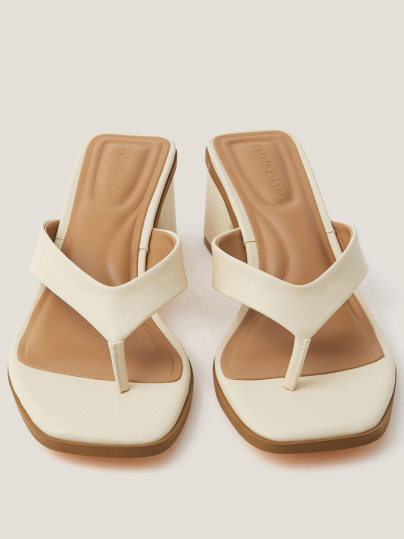 Monsoon Tilly Toe Post Mule - Ivory | Very