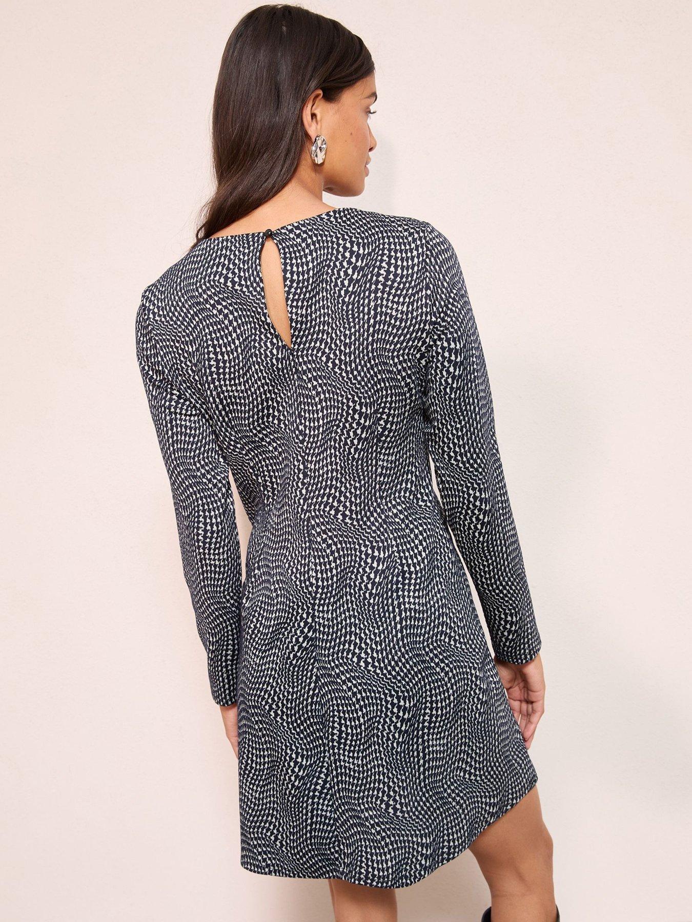 Friends Like These Cosy Tab Check Print Mini Dress - Grey | Very