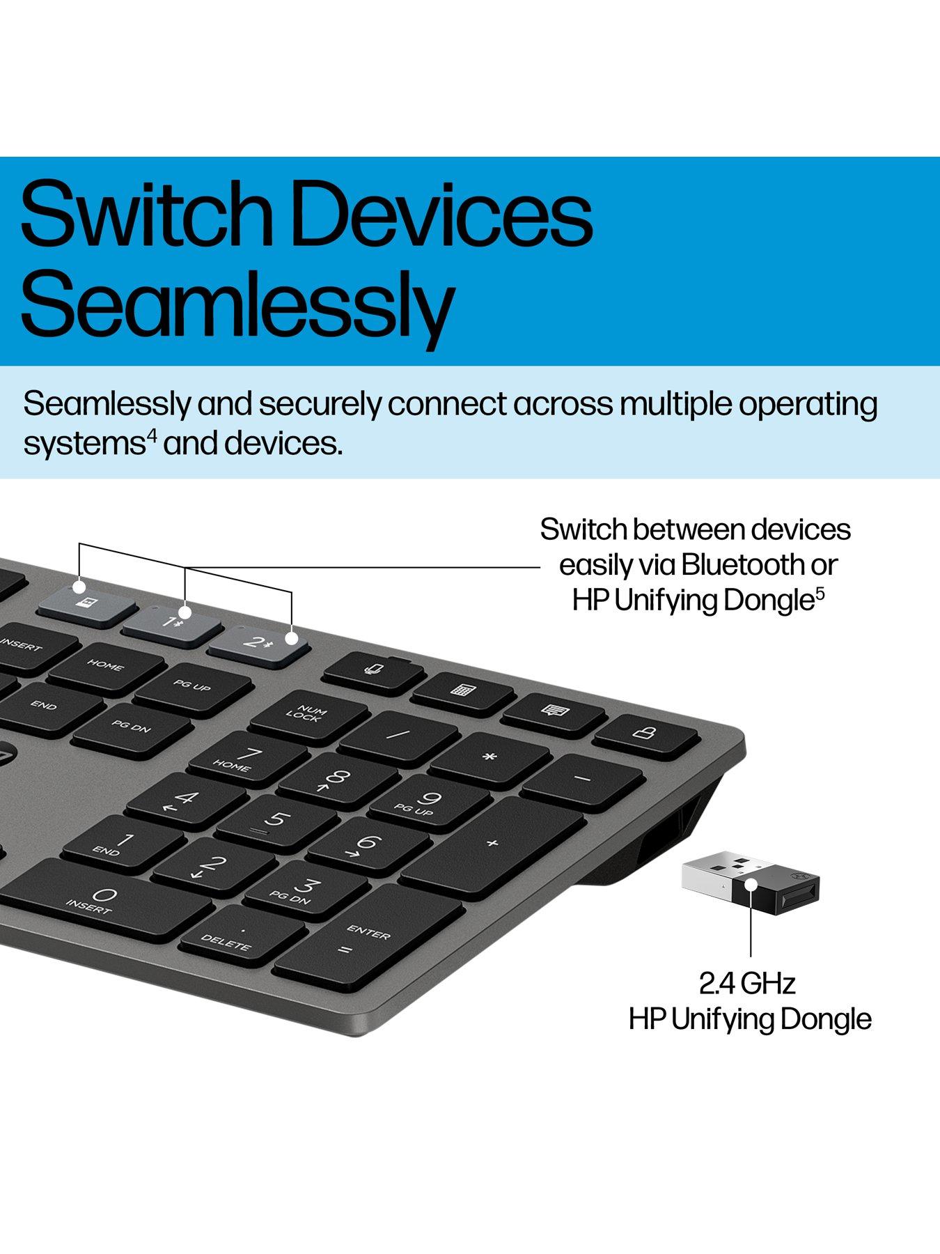 HP 720 Multi-Device Rechargeable Wireless Keyboard and Mouse Combo | Very