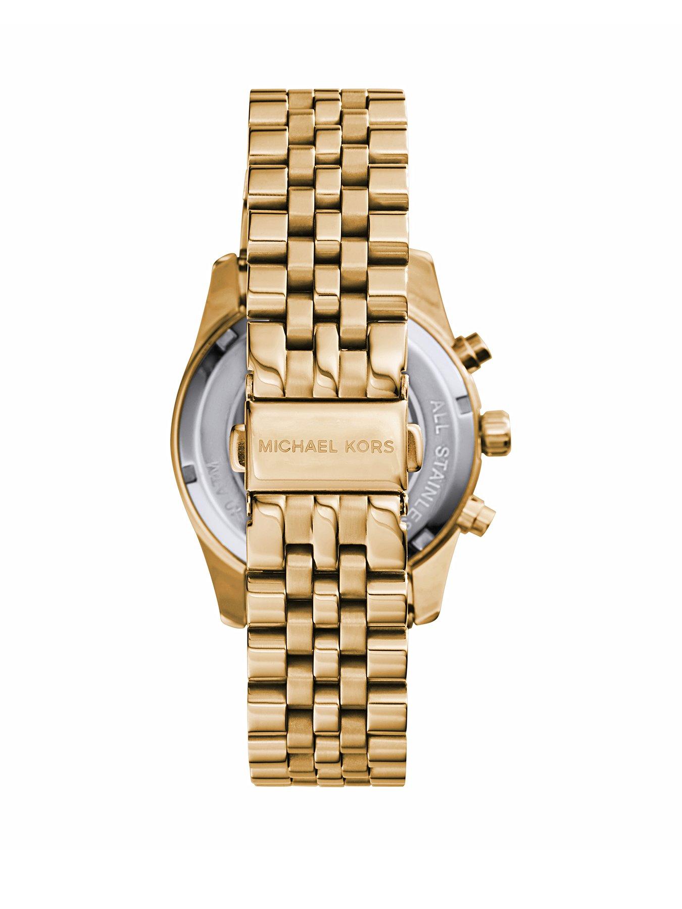 Michael Kors Women's Lexington Chronograph Stainless Steel Watch Mk7378 ...