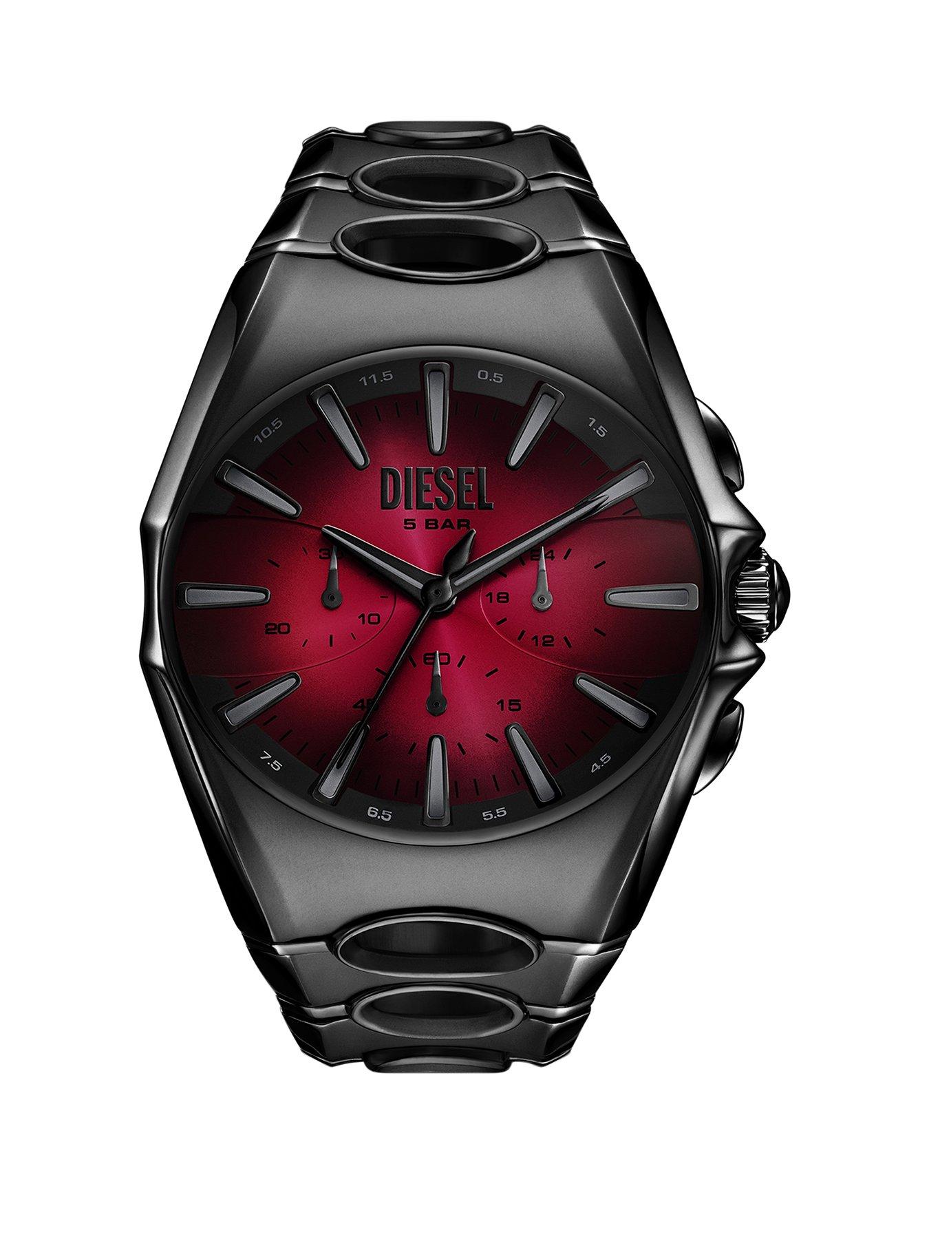 Diesel Men's D-Curve Chronograph Stainless Steel Watch Dz4696 - Black ...