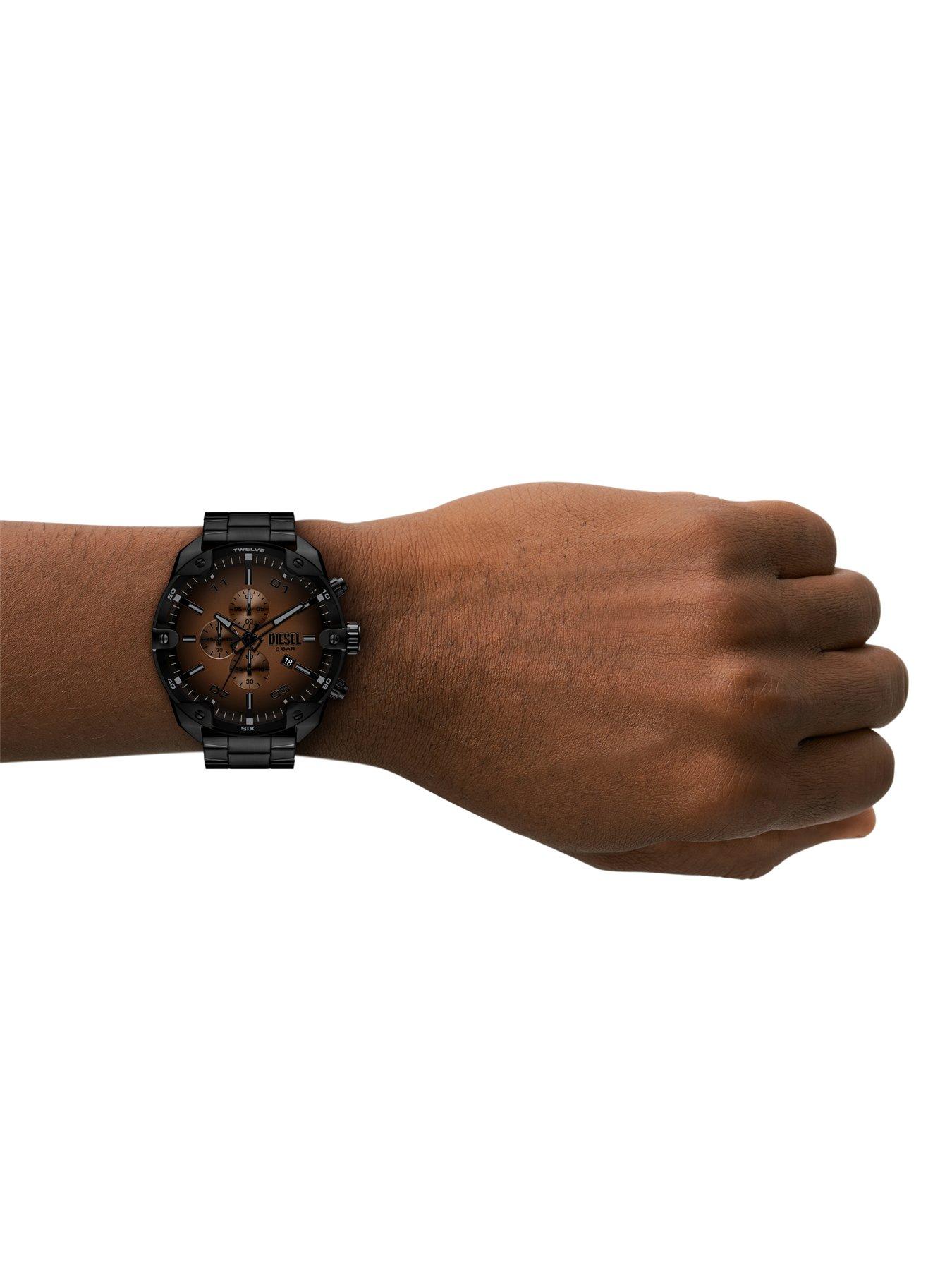 Diesel Spiked Chronograph Black Watch | Very