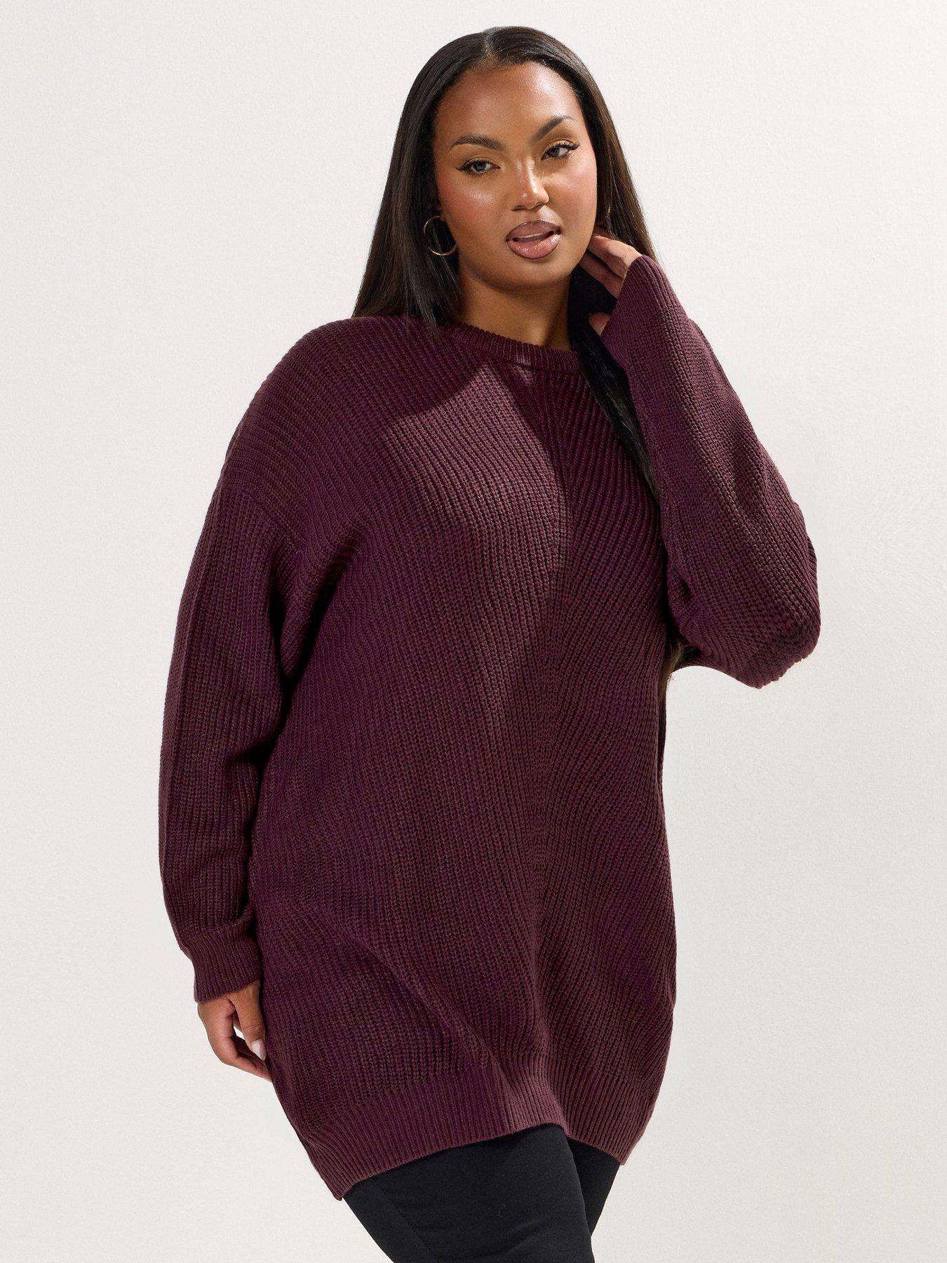 Yours Curve Essential Jumper - Purple | Very