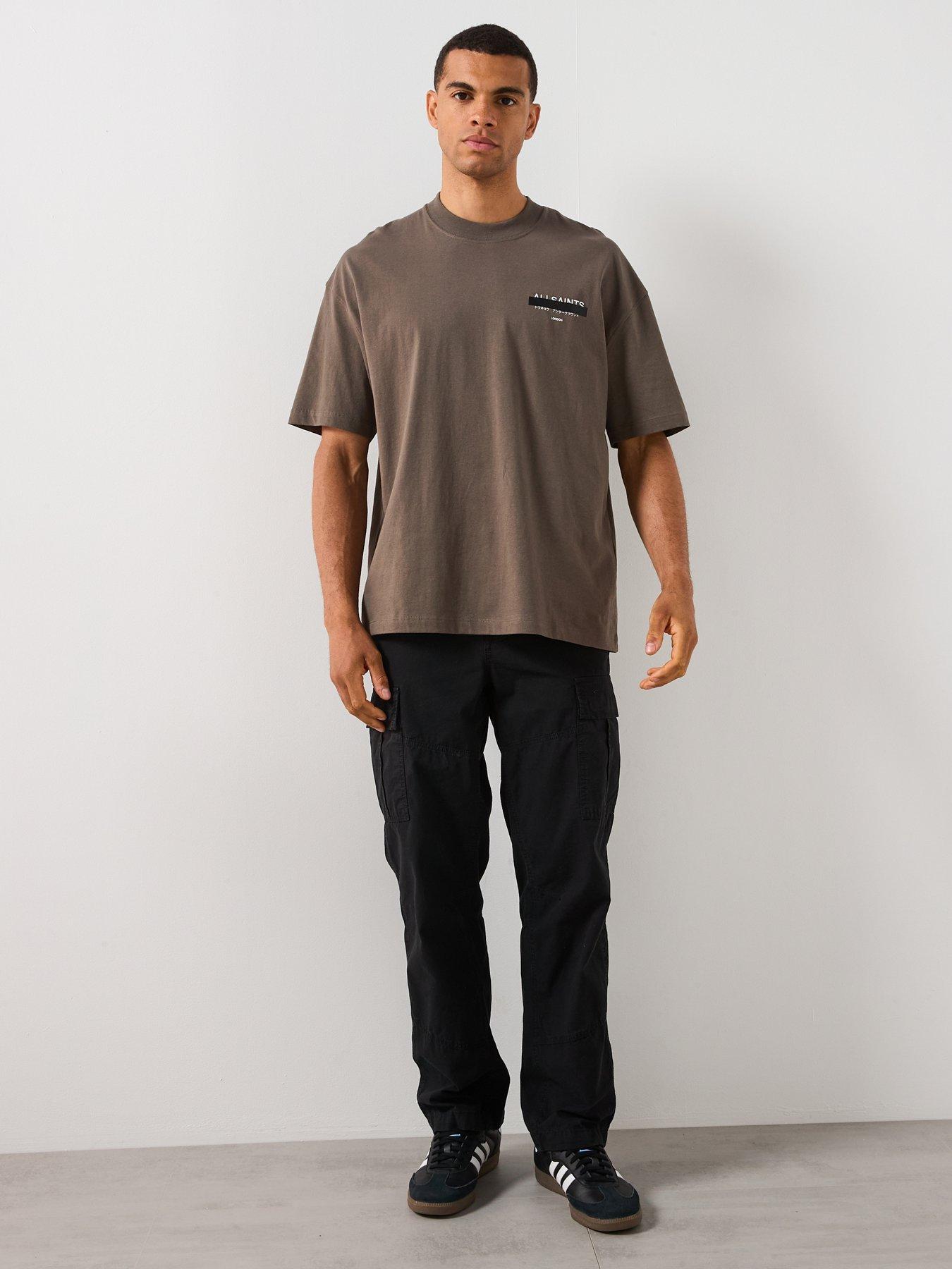 AllSaints All Saints Redact Short Sleeve Crew Neck T-Shirt - Dark Khaki ...