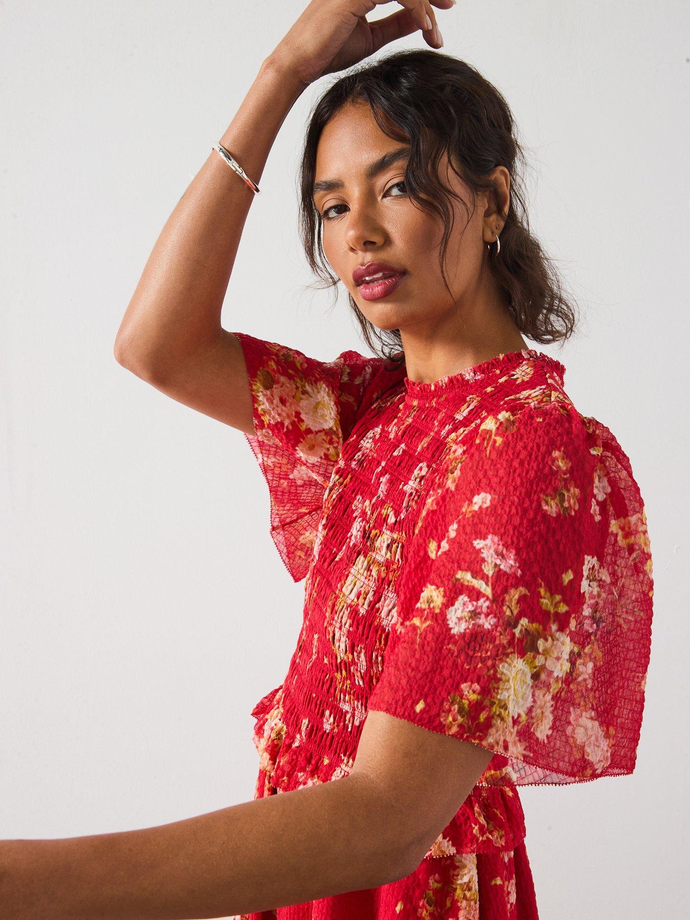 AllSaints Mya Dress - Red | Very