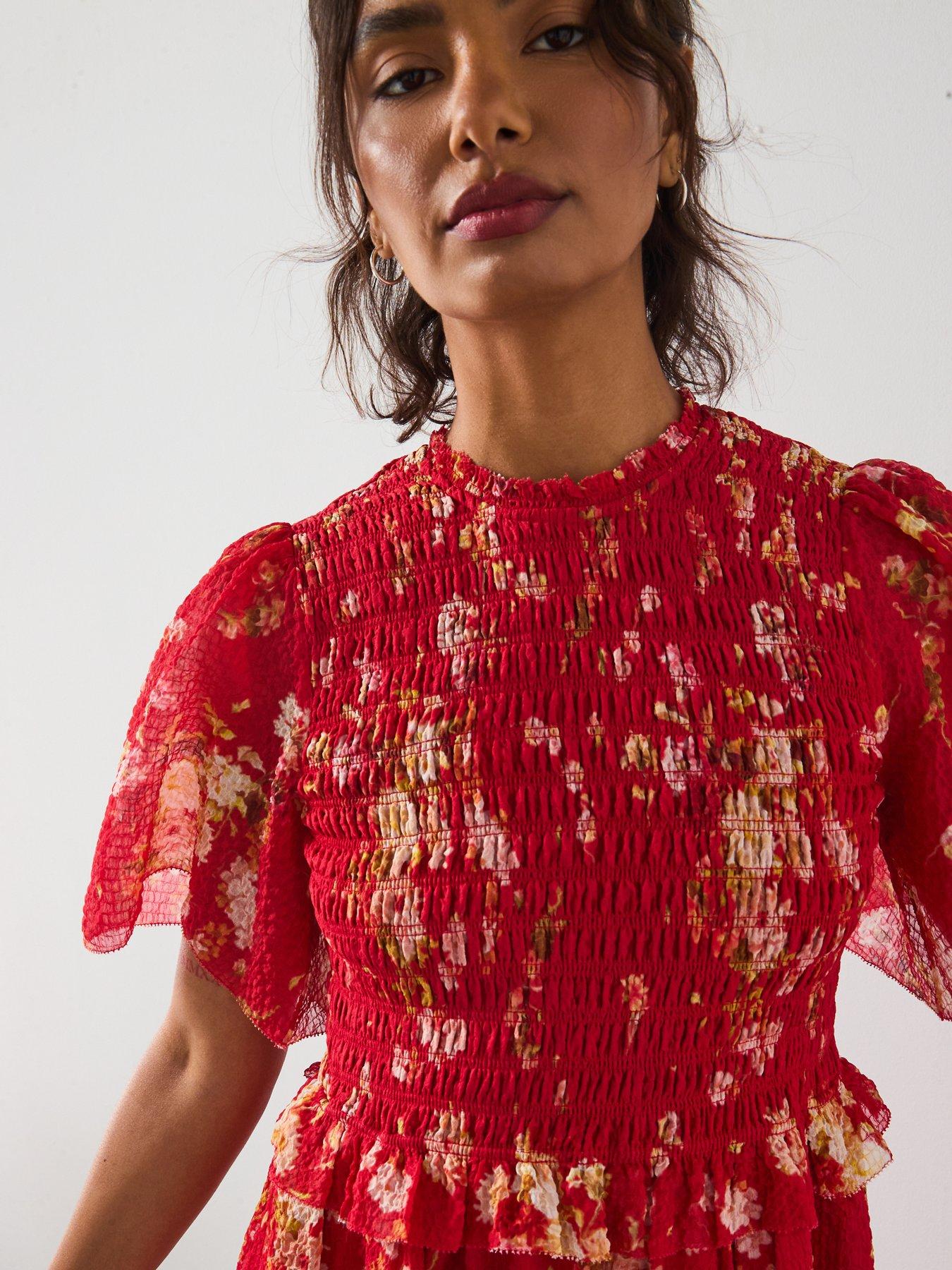 AllSaints Mya Dress - Red | Very
