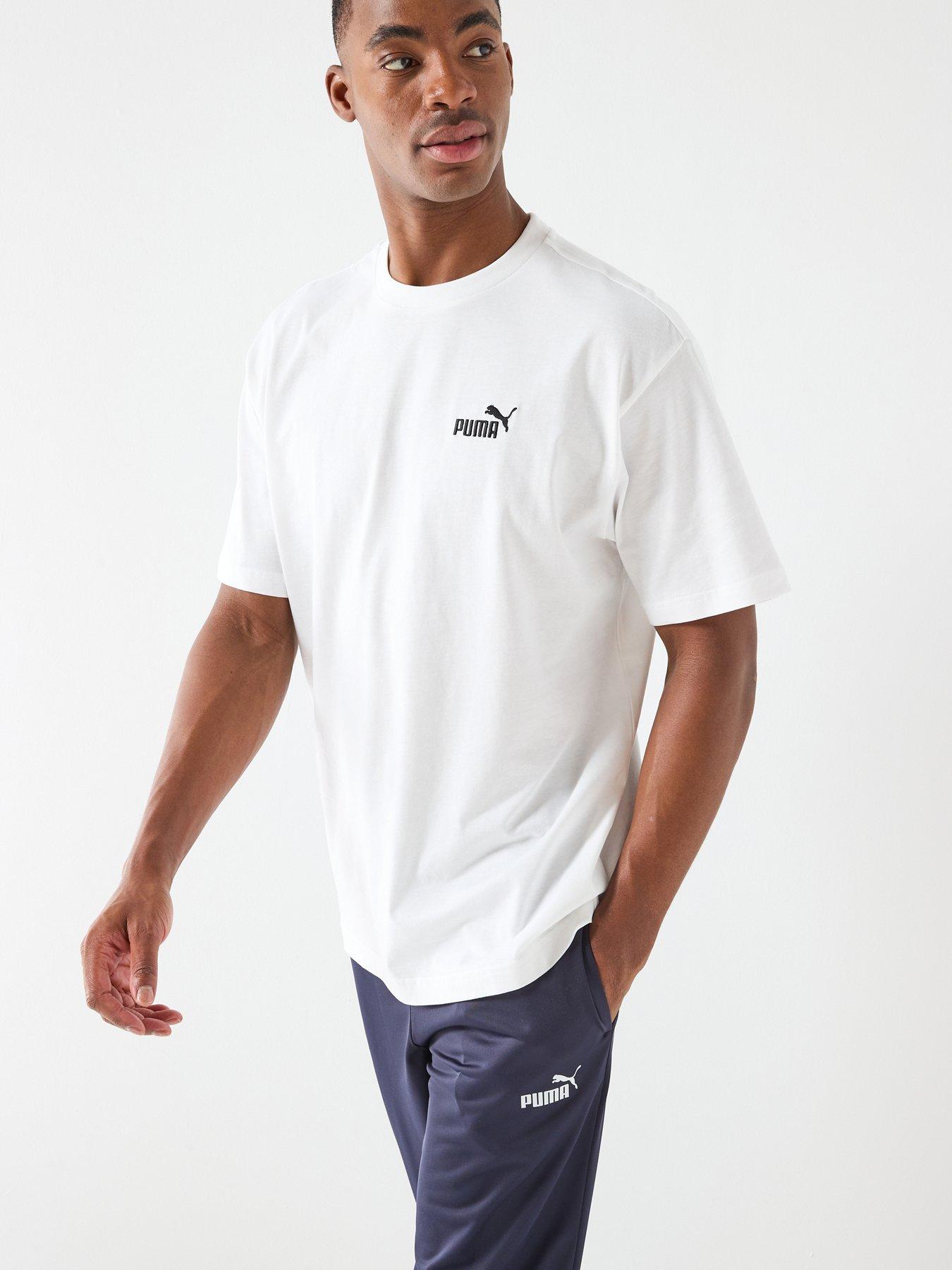 Puma Mens Essentials Relaxed Small No 1 Logo Tee - White | Very